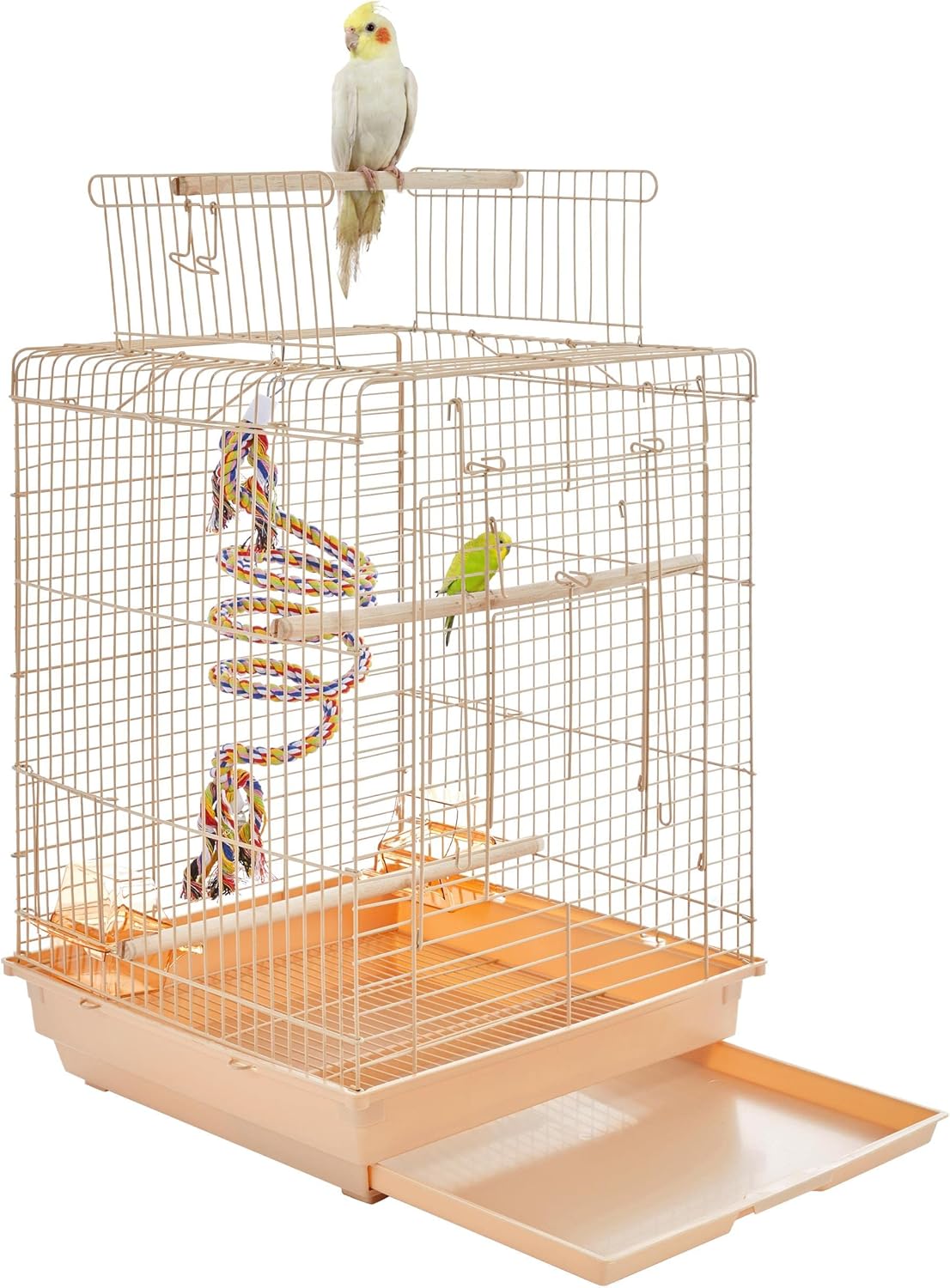 Amazon.com : Yaheetech Bird Cage Parrots Inseparable Metal Aviary with ...