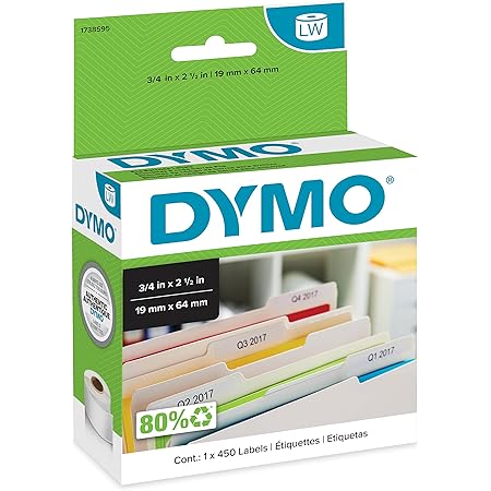 Amazon.com : DYMO LW Hanging File Tab Insert Labels for LabelWriter ...