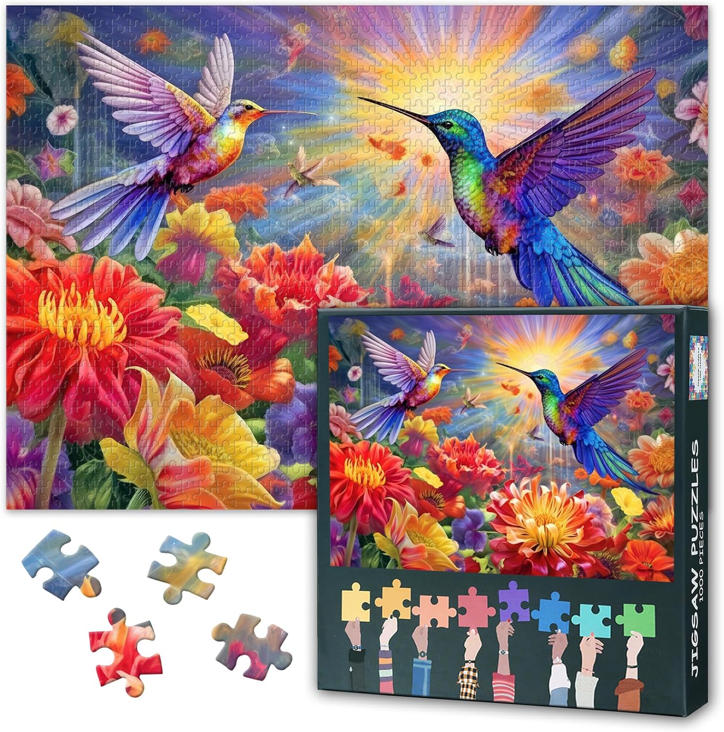 Amazon.com: Hummingbirds Puzzles for Adults 1000 Pieces Birds with ...