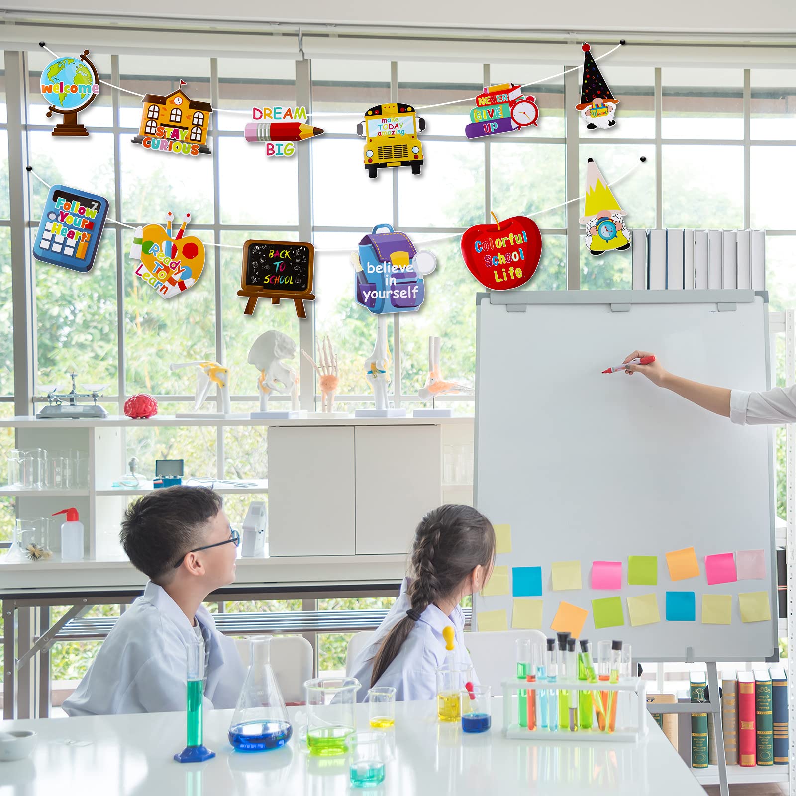 Buy 2 Pieces Classroom Banner Back to School Banner Welcome ...