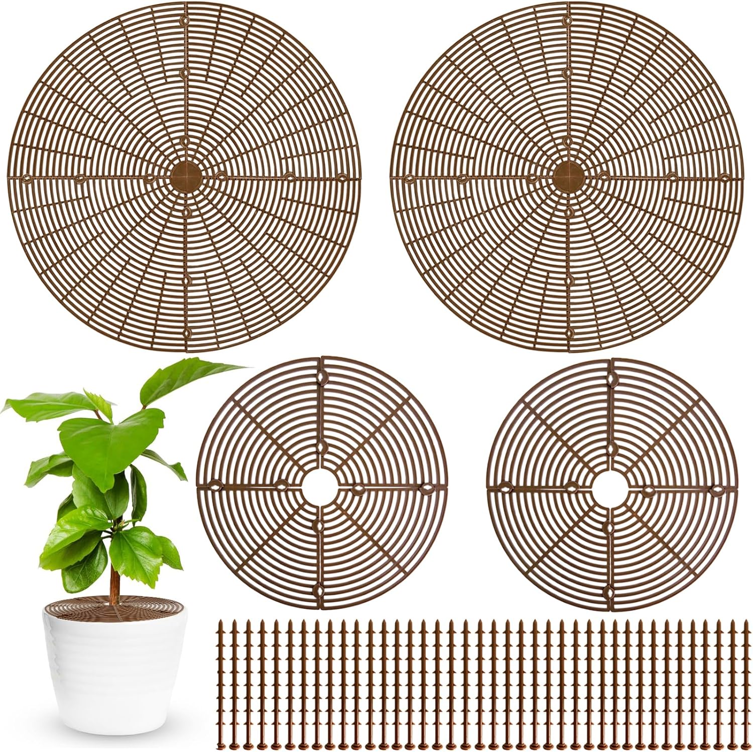 Amazon.com: Srmayyi 4 Pcs Plant Pot Grid,20.5 Inch 11.8 Inch Soil ...