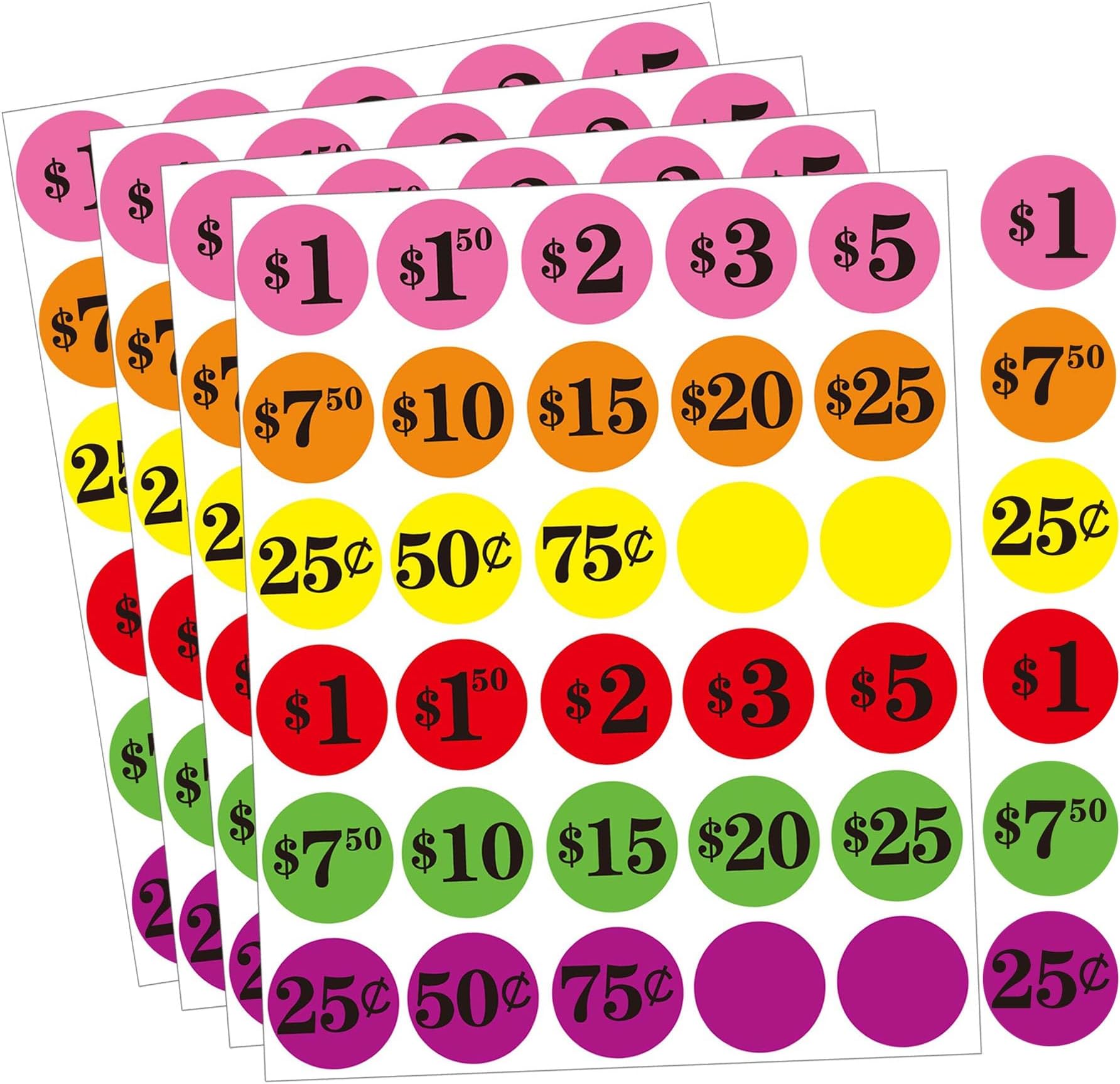 Amazon.com : Avery Preprinted Removable Pricing Labels, 3/4 Inch Round ...