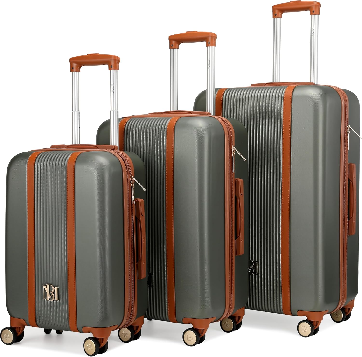 Amazon.com | Badgley Mischka Mia 3-Piece Expandable Polycarbonate-ABS ...