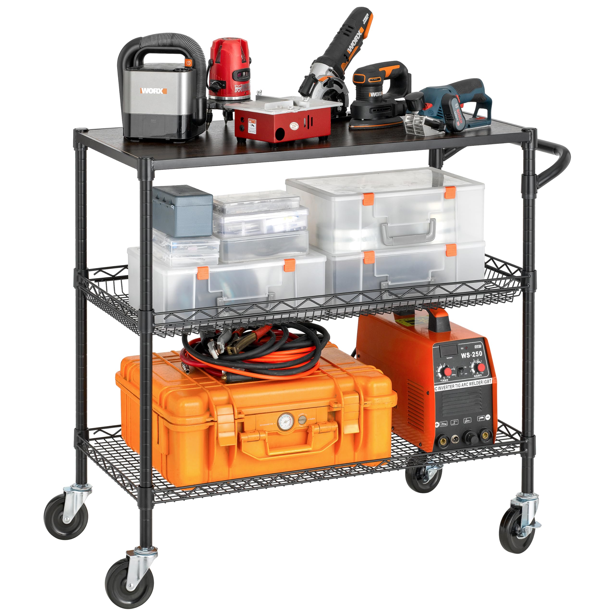 Snapklik.com : Finnhomy 3 Tier Heavy Duty Commercial Grade Utility Cart
