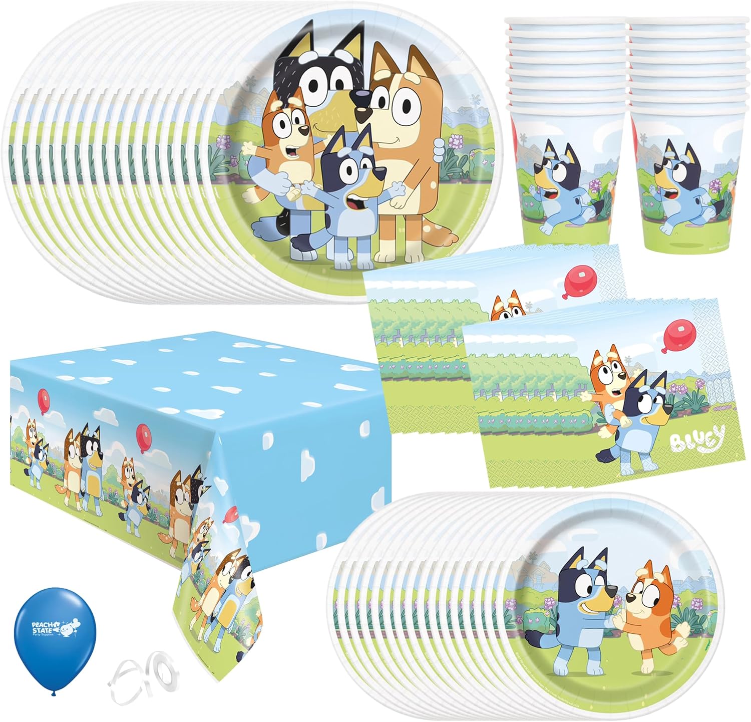 Amazon.com: Bluey Birthday Party Supplies and Decorations With Bluey ...