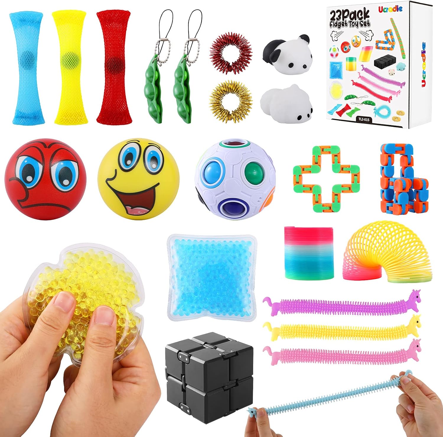 Ucradle Fidget Toys Set, 23 Pack Fidget Toy Pack for Kids Adults ...