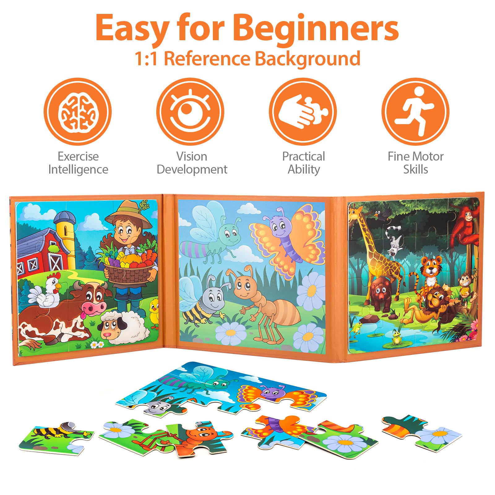Snapklik.com : Magnetic Puzzles For Toddlers 3-5, Farm Animals Puzzles ...