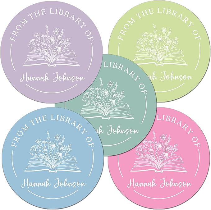 Amazon.com : Personalized from The Library of Stickers - Custom Book ...