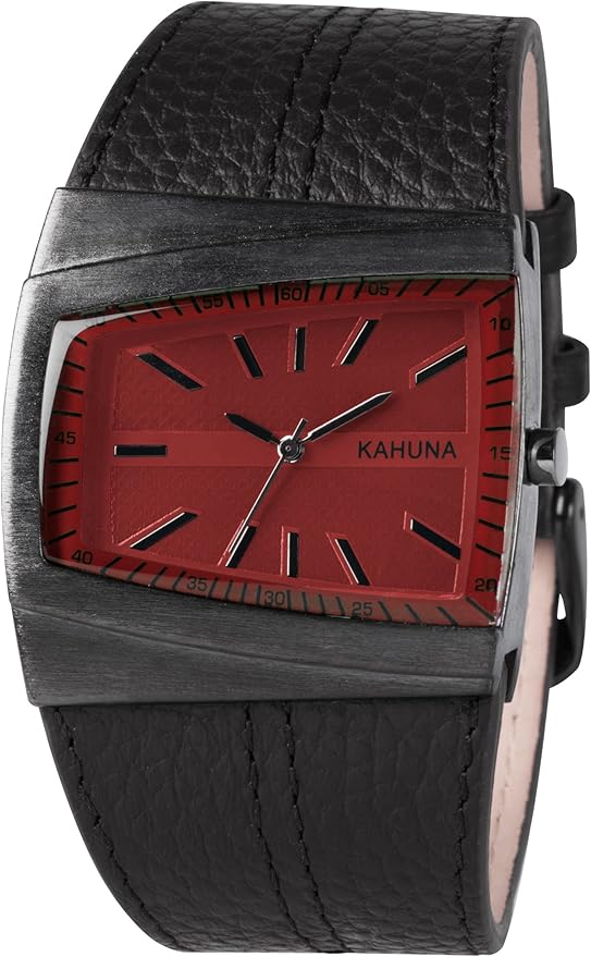 Kahuna Gents Black Leather Strap Watch KUS-0068G : Kahuna: Amazon.co.uk ...