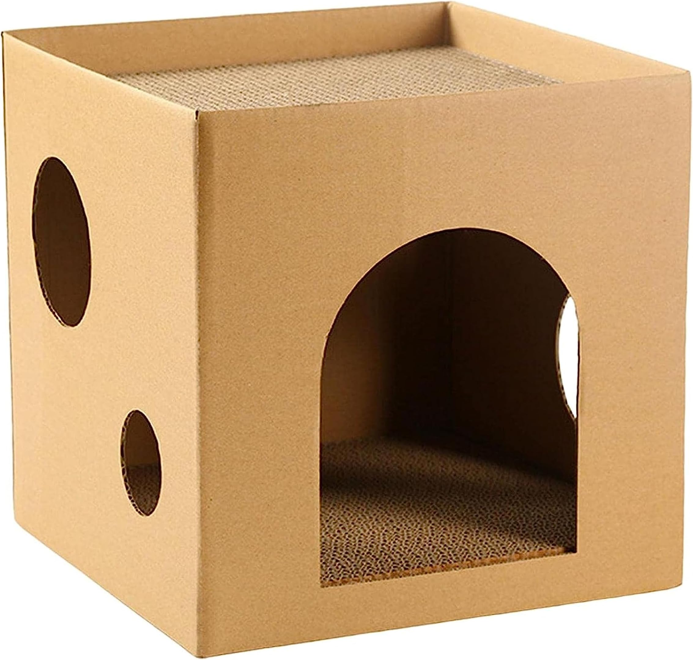 Foodie Puppies Cardboard House with Scratch Pads & Catnip for Cats and ...