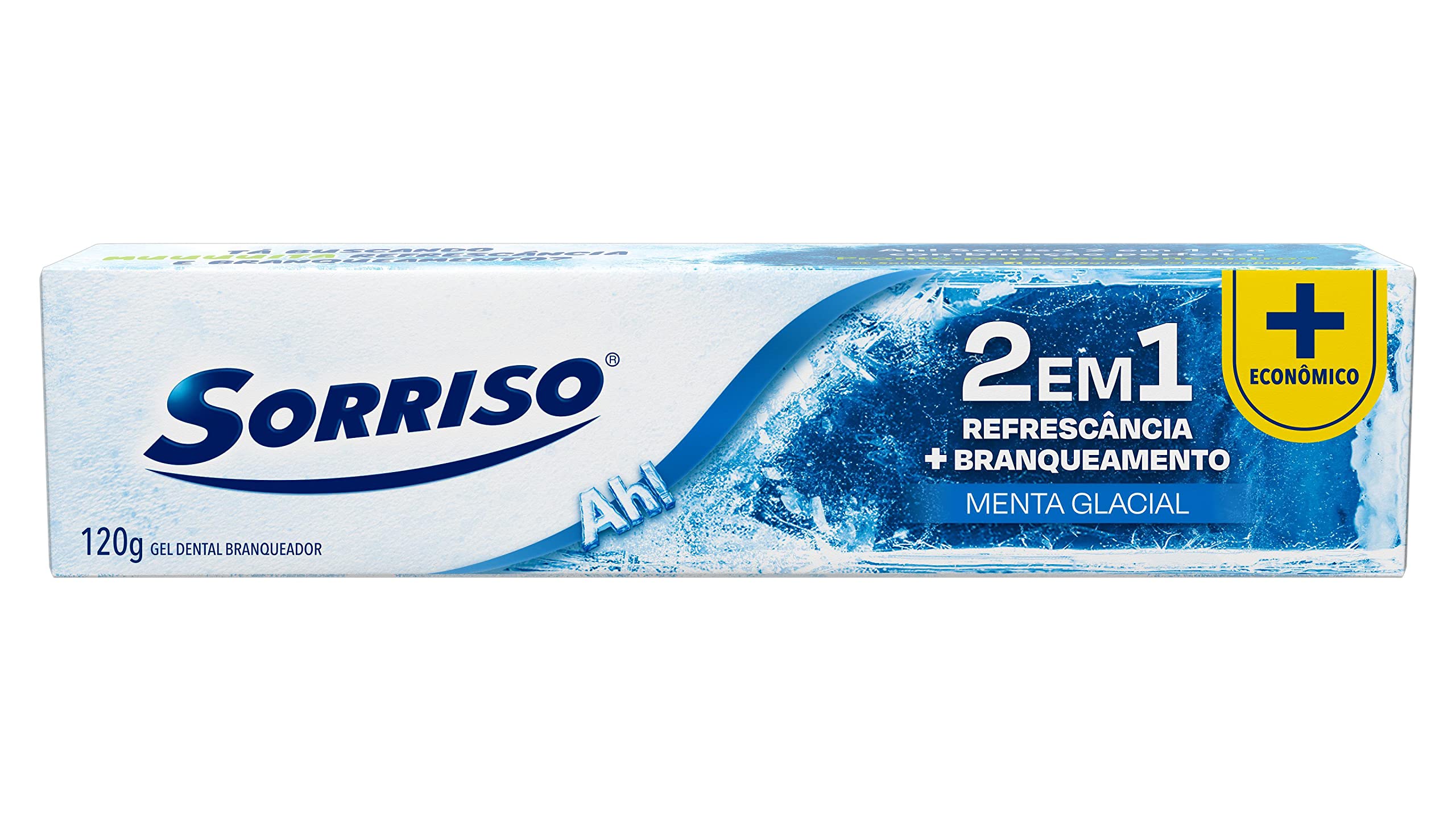 SORRISO Creme Dental 2 em 1 Menta Glacial 120g : Amazon.com.br: Saúde e ...