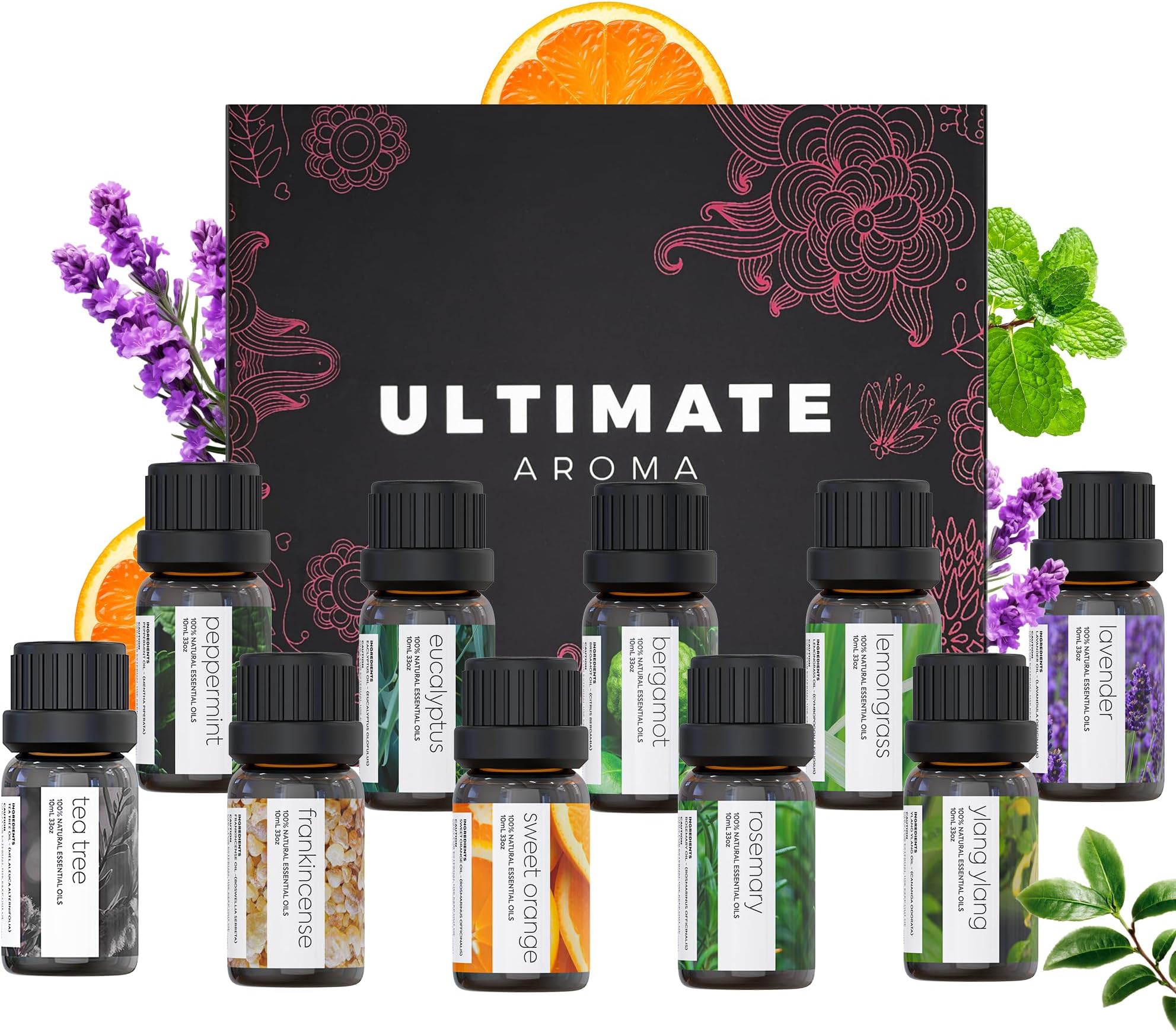 Amazon.com: Essential Oils by Ultimate Aroma Top 10 Aromatherapy Oils ...