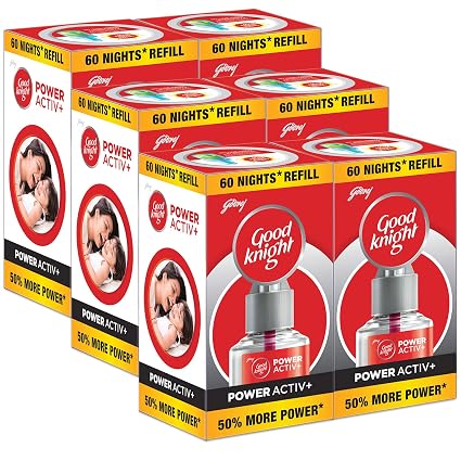 Good knight Power Activ+ Liquid Vapourizer Refill - (Pack of 6), 45 ml ...