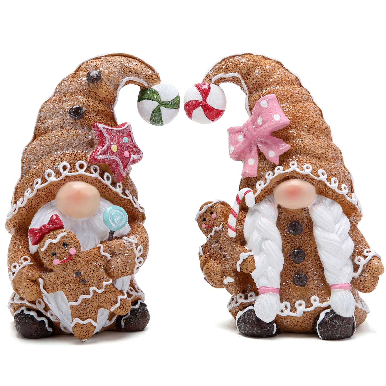 Hodao 2 PCS Christmas Gingerbread Man Gnomes Decorations Xmas Swedish ...