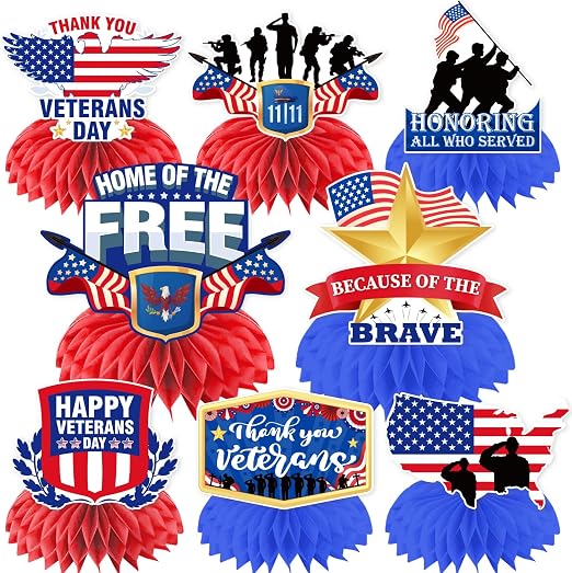 Amazon.com: Happy Veterans Day Table Decorations, Veterans Day ...