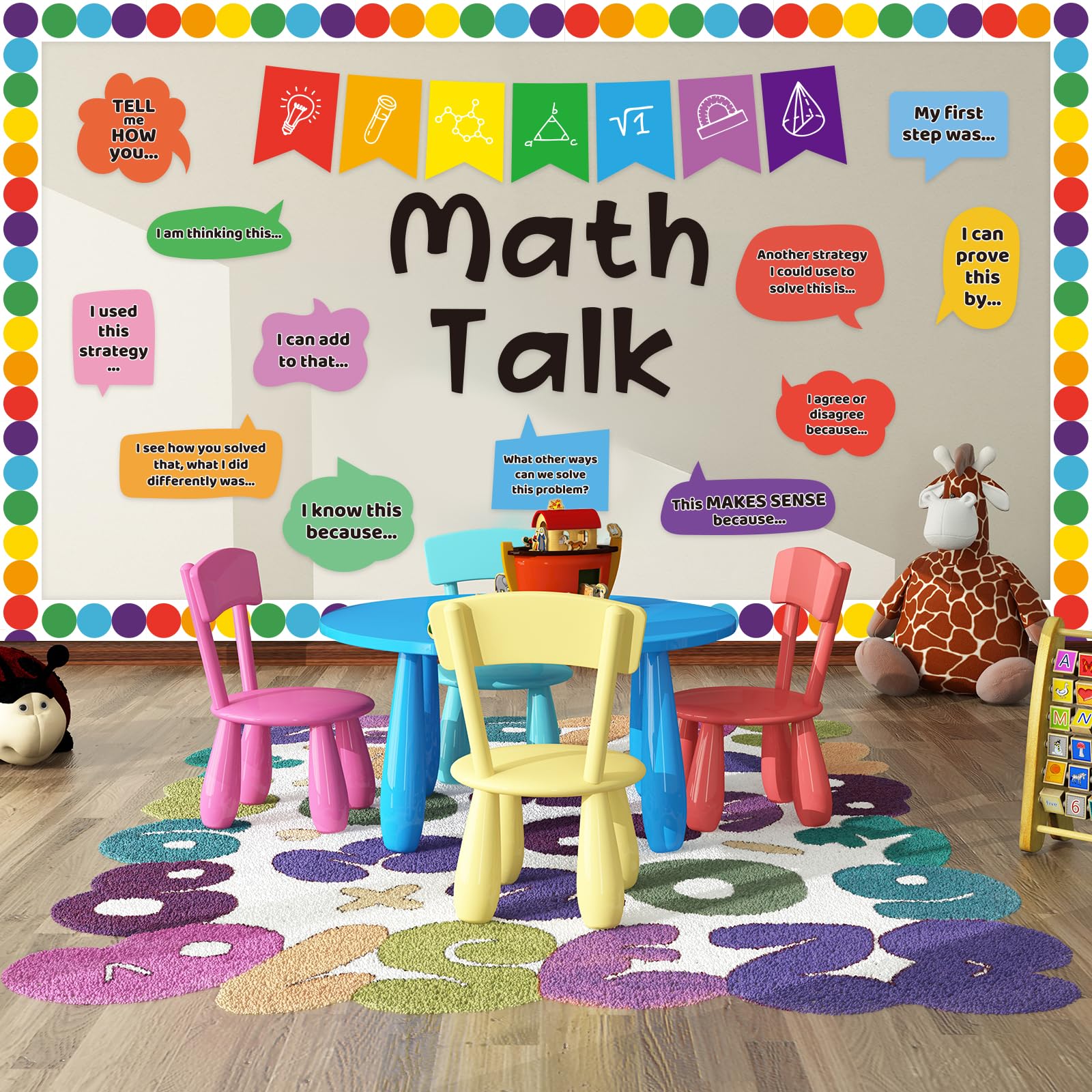 Snapklik.com : Chunnin 43 Pcs Math Talk Bulletin Board Set For Math ...