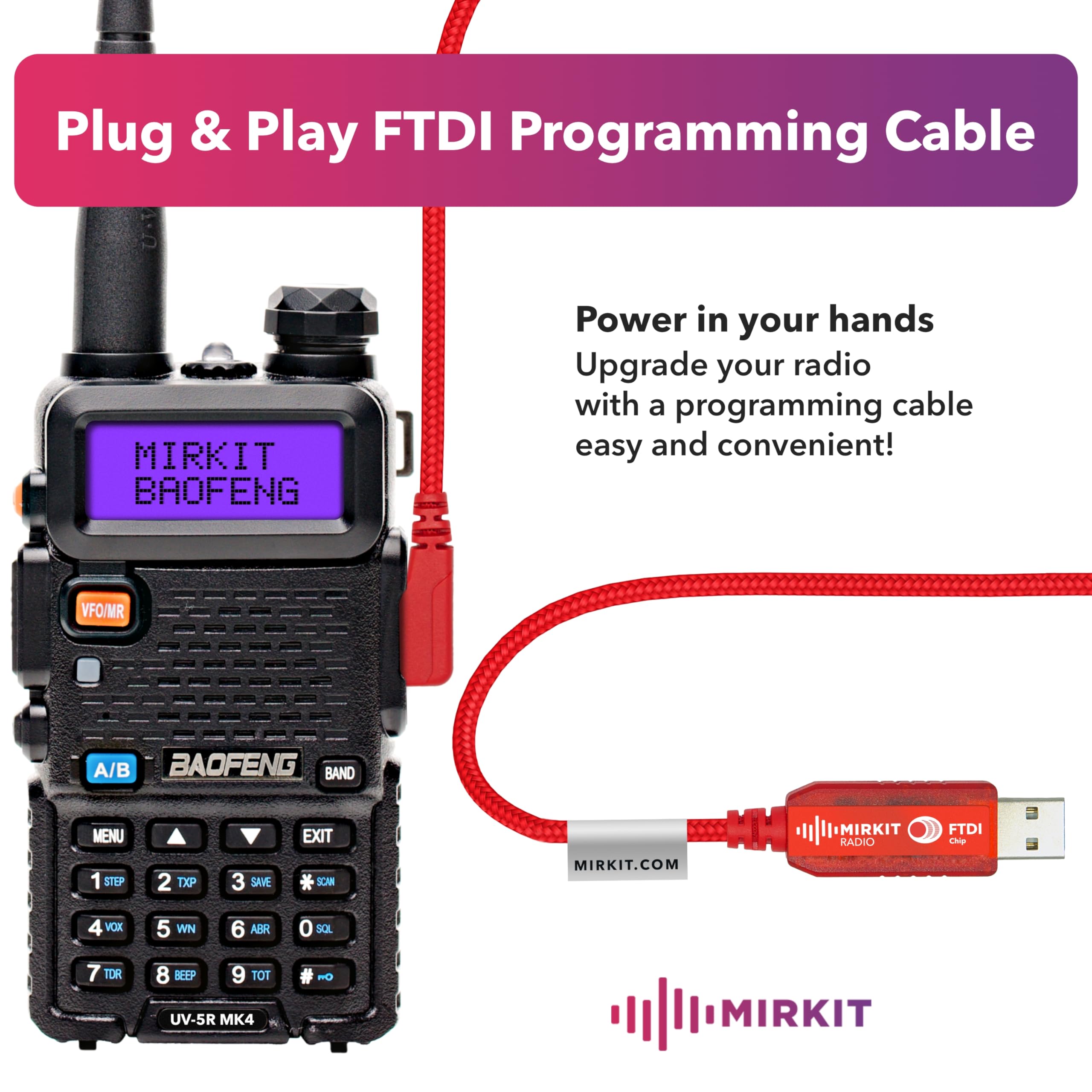 Snapklik.com : Mirkit 2X Ham Radios Baofeng UV-5R MK4 8W Max Power 2025 ...
