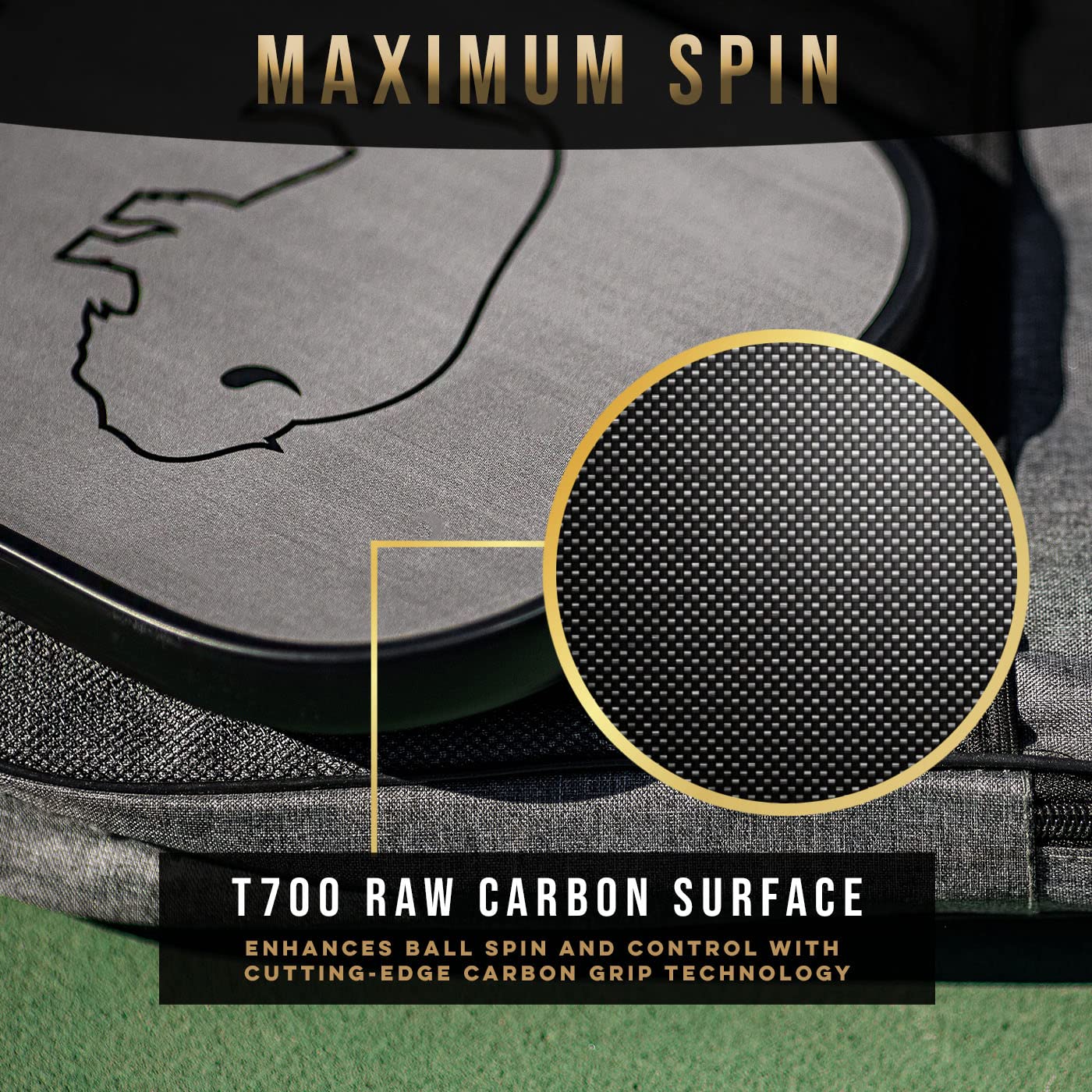 Snapklik.com : Carbon Fiber Pickleball Paddle - Raw Toray T700 Surface ...