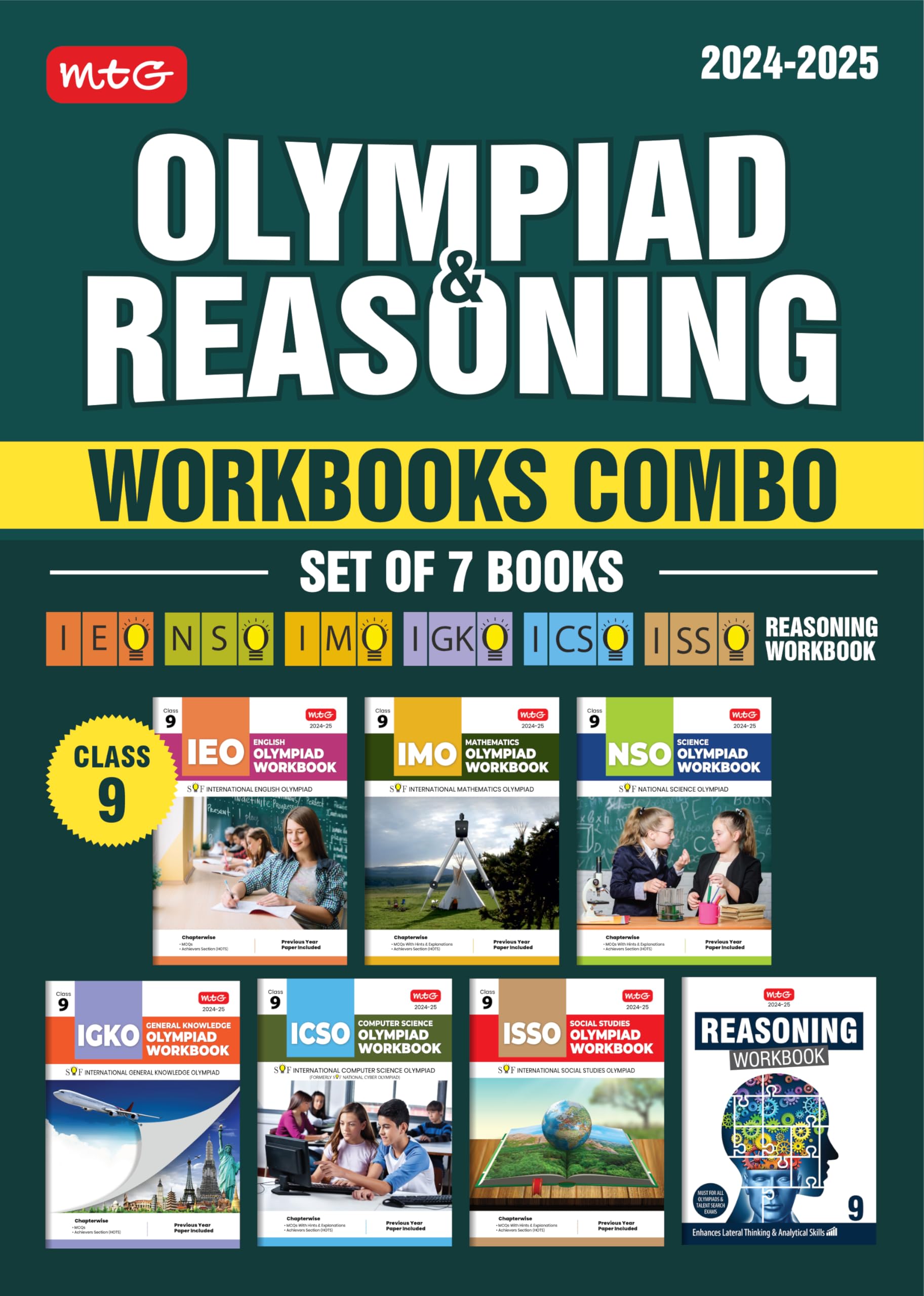 Buy MTG NSO-IMO-IEO-ICSO-IGKO-ISSO Olympiad Workbook and Reasoning Book Combo Class 9 (Set of 7 ...