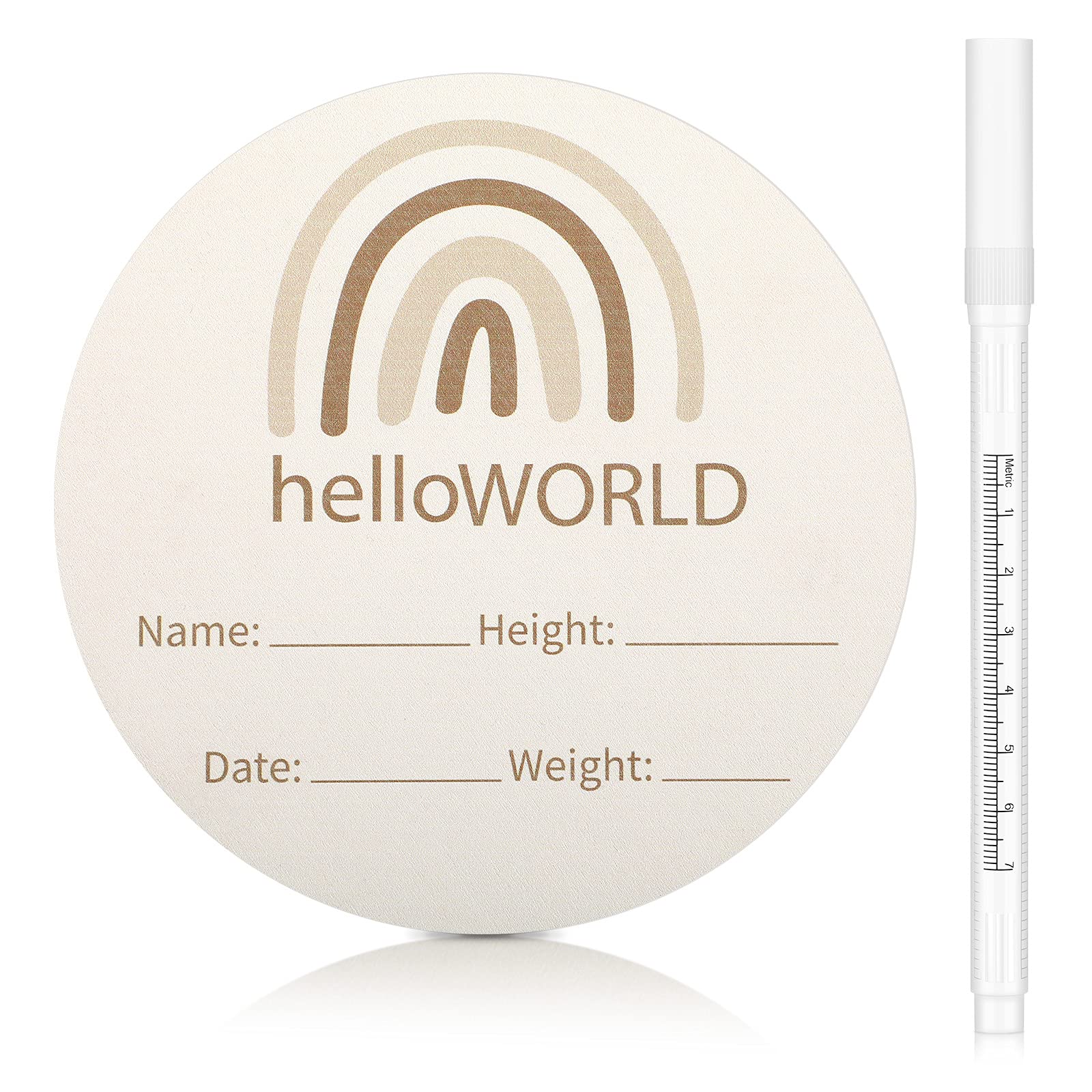 Buy Rainbow Baby Birth Announcement Sign Hello Newborn Sign Baby Name ...