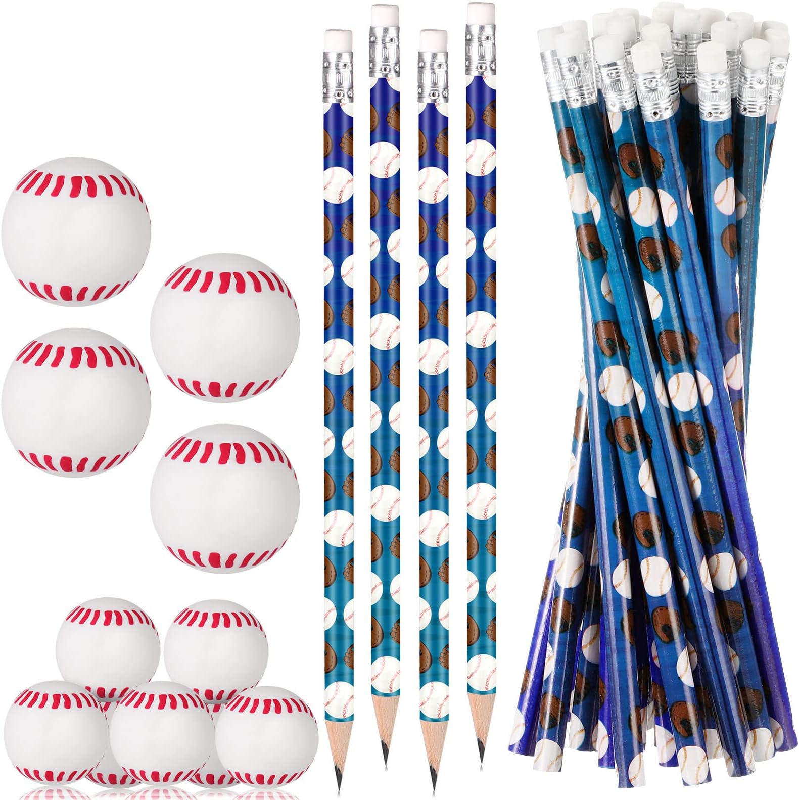 Amazon.com: RUMIA 36 Pcs Baseball Pencils for Kids Fun Wooden Pencils ...