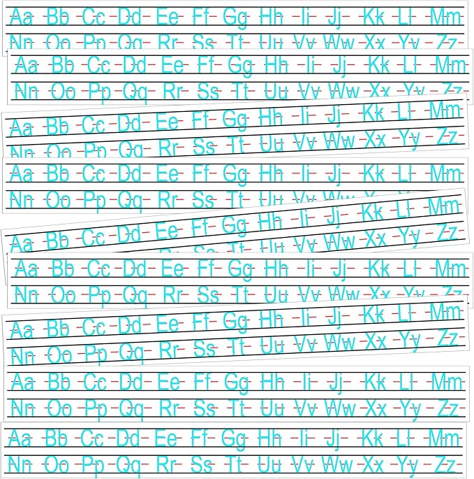 Amazon.com: 12 Pack Alphabet Letters Desk Strips & Numbers Desk Strips ...