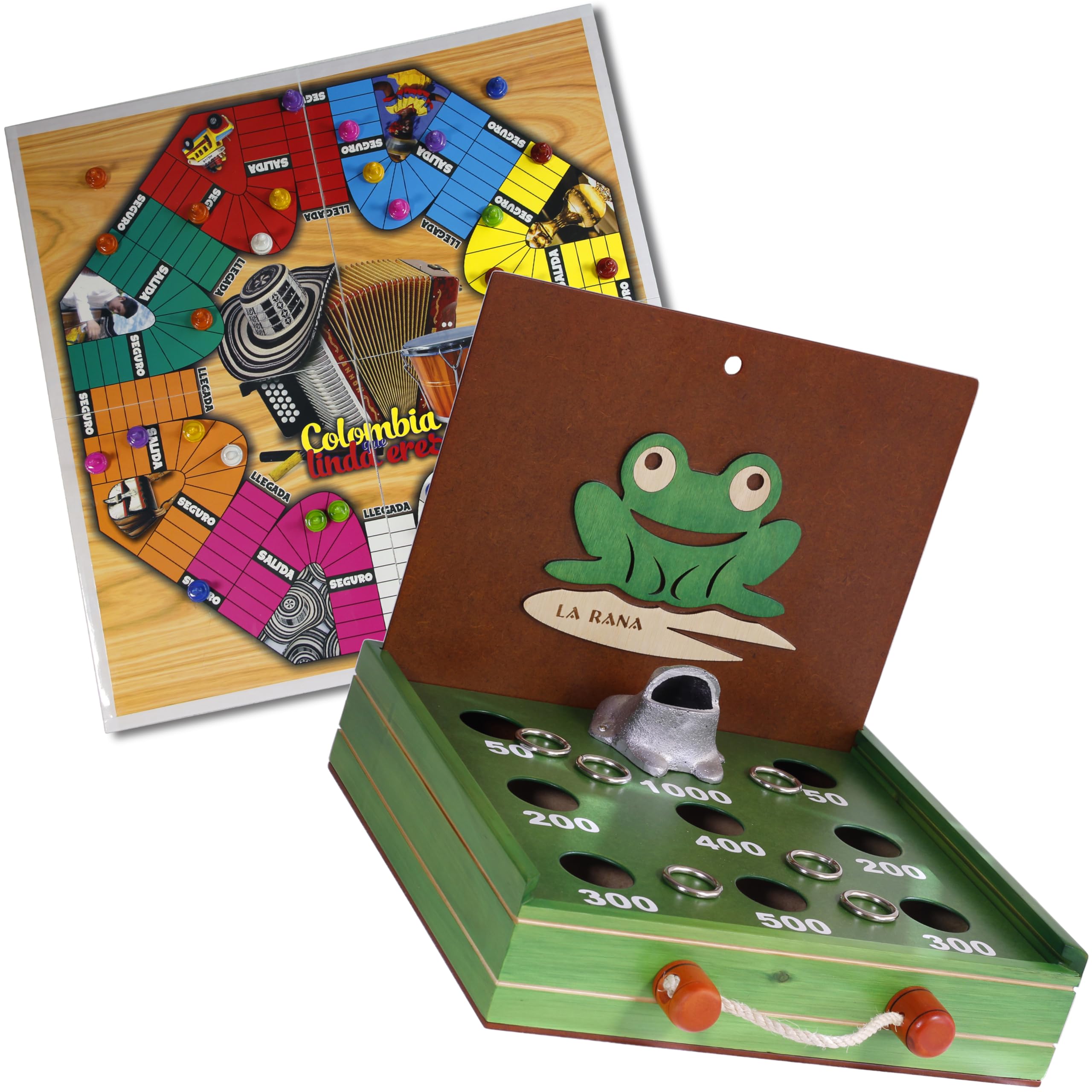 Amazon.com: PARQUES Colombiano 8 jugadores y RANA Colombiana en Combo ...