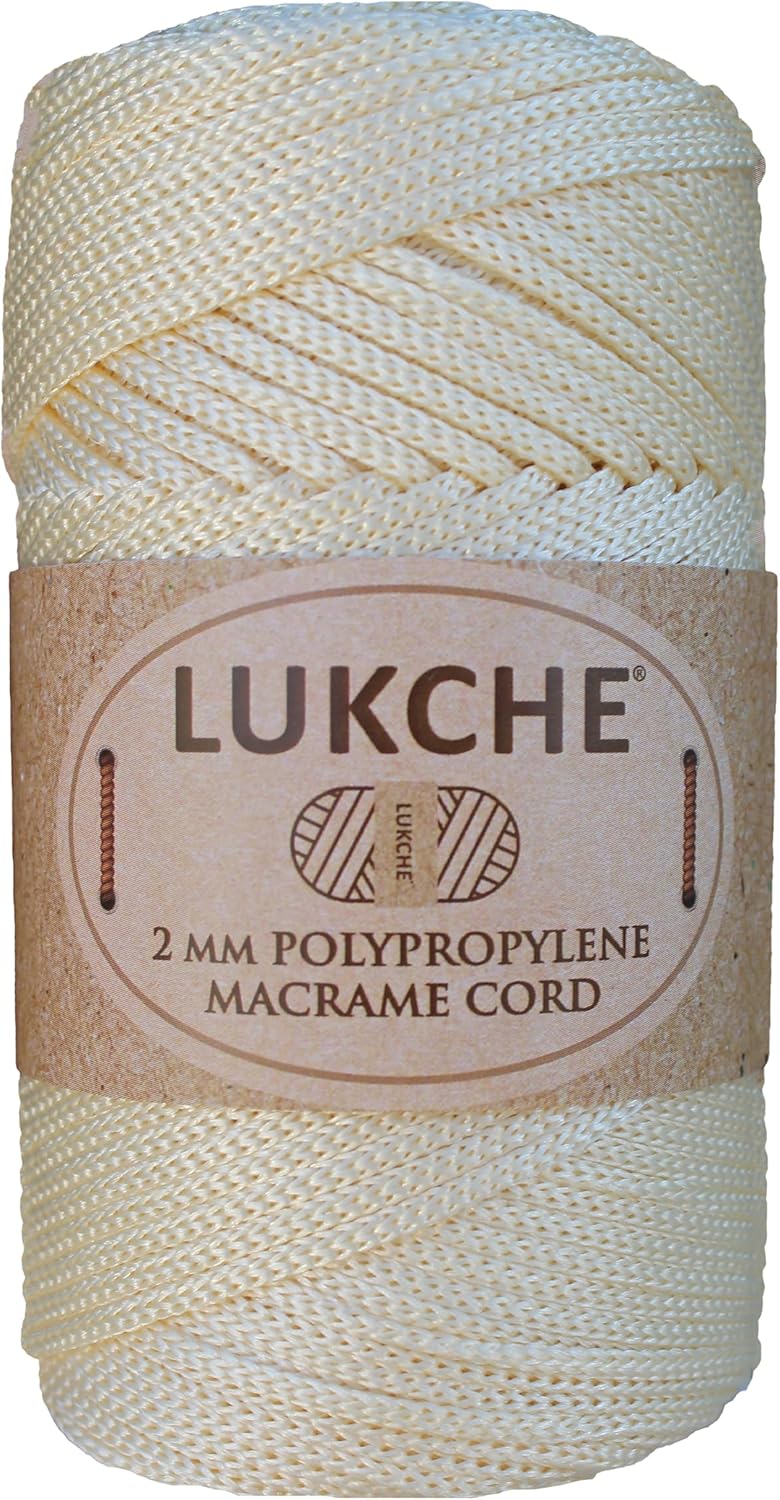 Amazon.com: Polyester Macrame Cord 2mm x 125 Yards, 100% Polypropylene ...