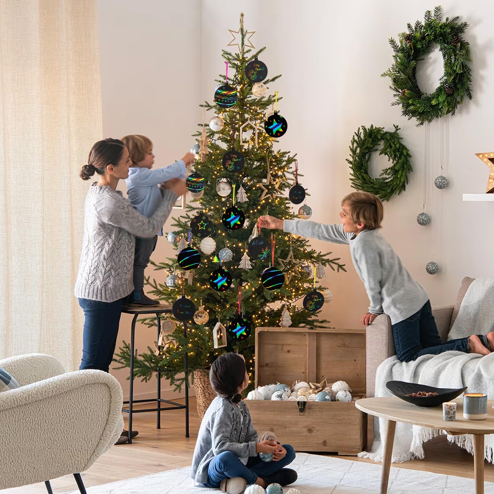 24pcs Christmas Scratch Art for Kids Christmas Crafts for Kids ...