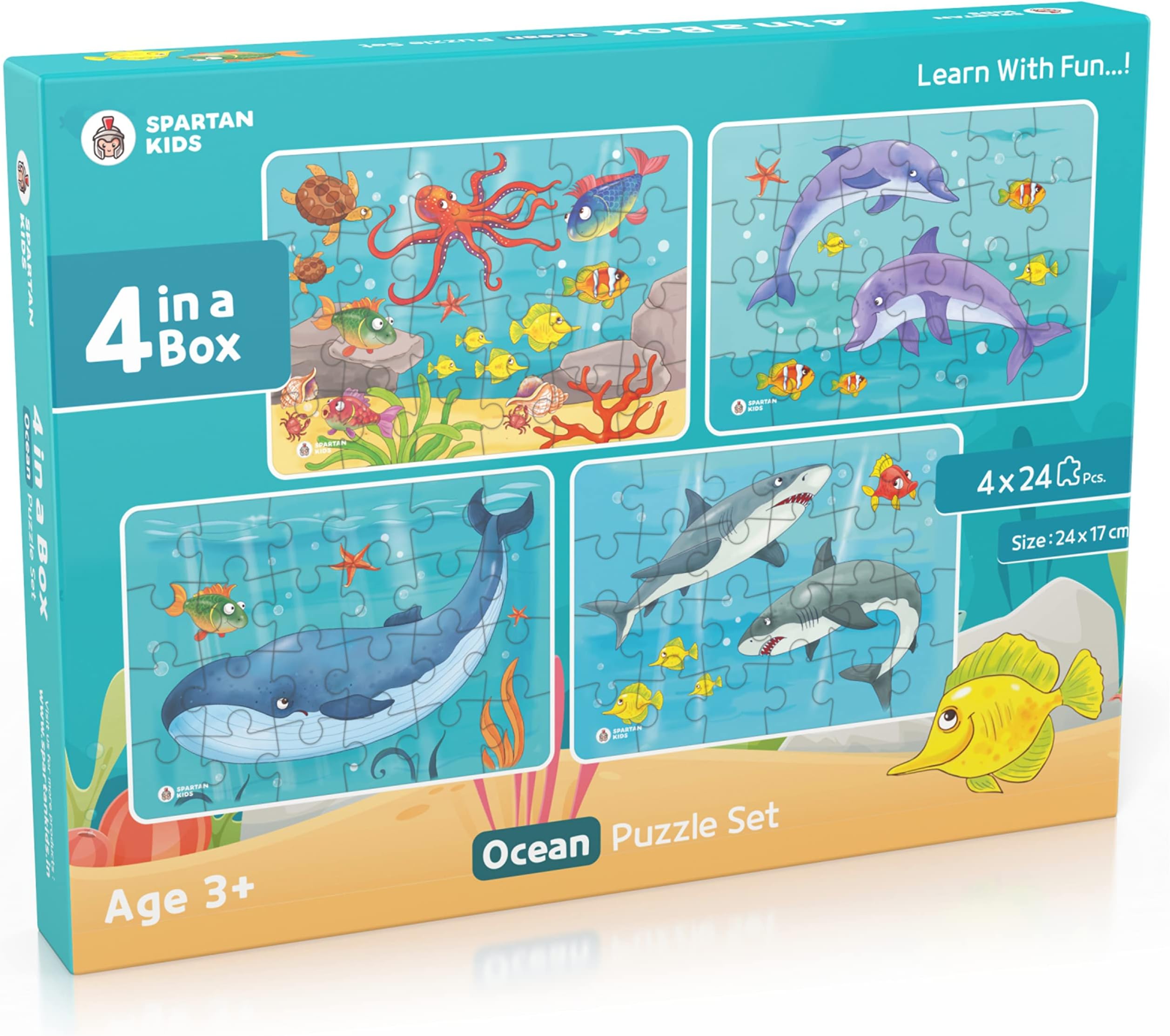 Buy SPARTAN KIDS® Ocean Jigsaw Puzzle for Kids of Age 3-5 Years, Set of ...