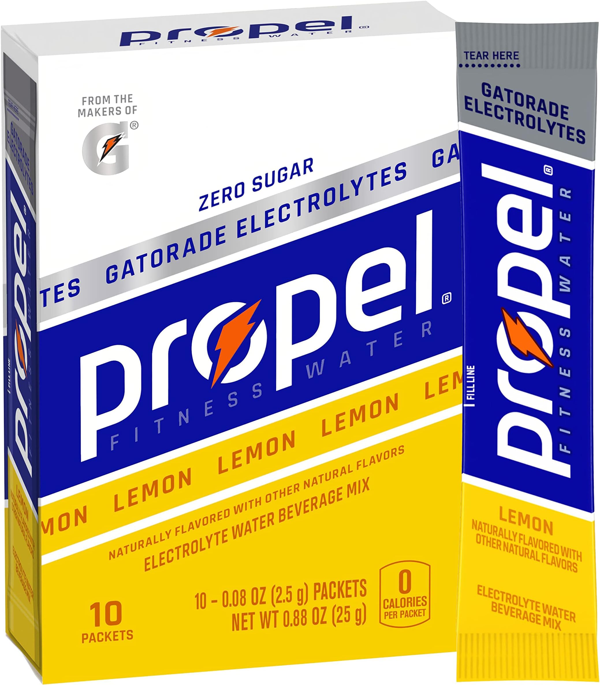 Amazon.com : Propel Powder Packets Lemon With Electrolytes, Vitamins ...