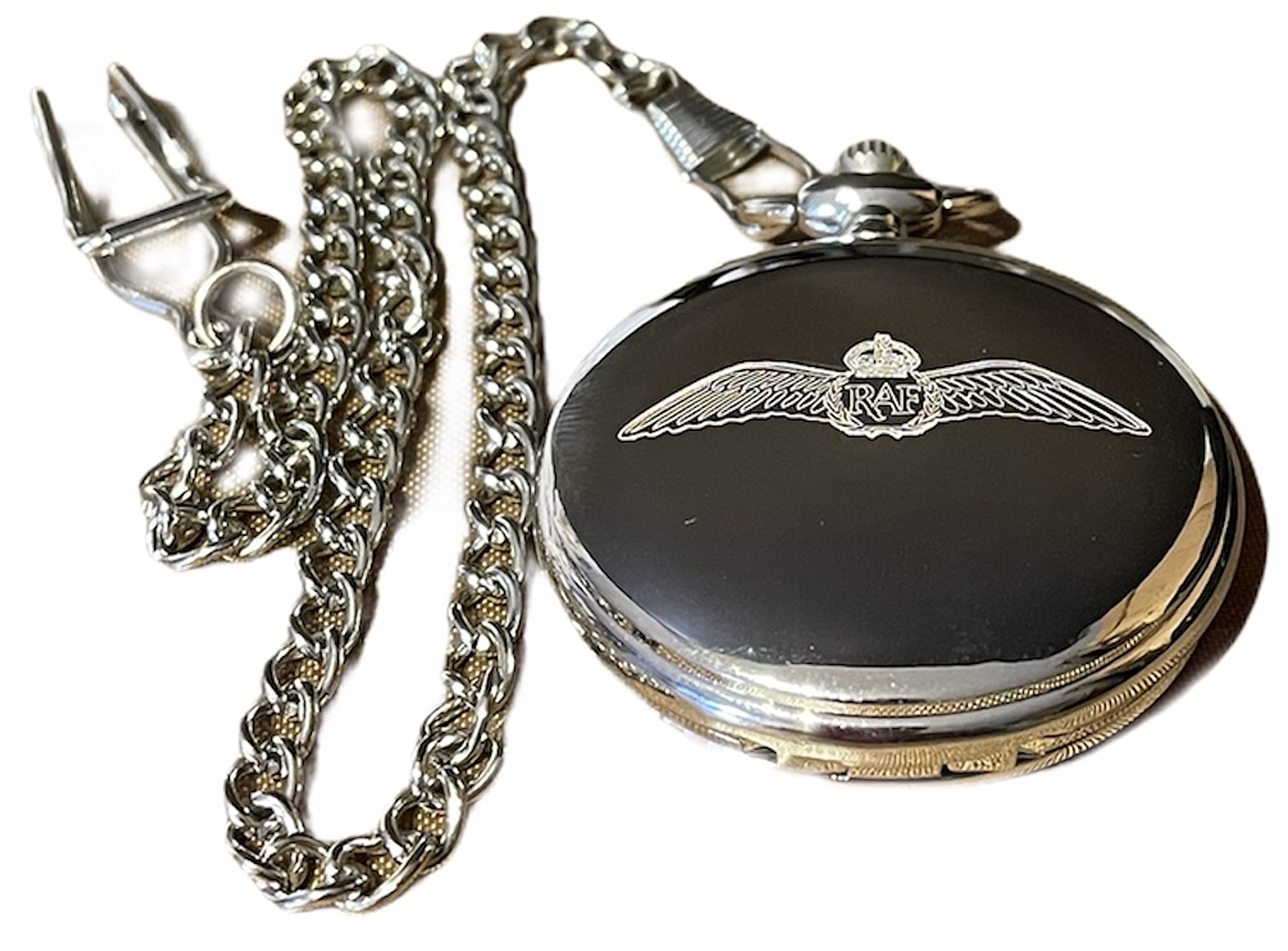 Buy Quartz RAF Royal Air Force Full Hunter Pocket Watch Royal Flying ...