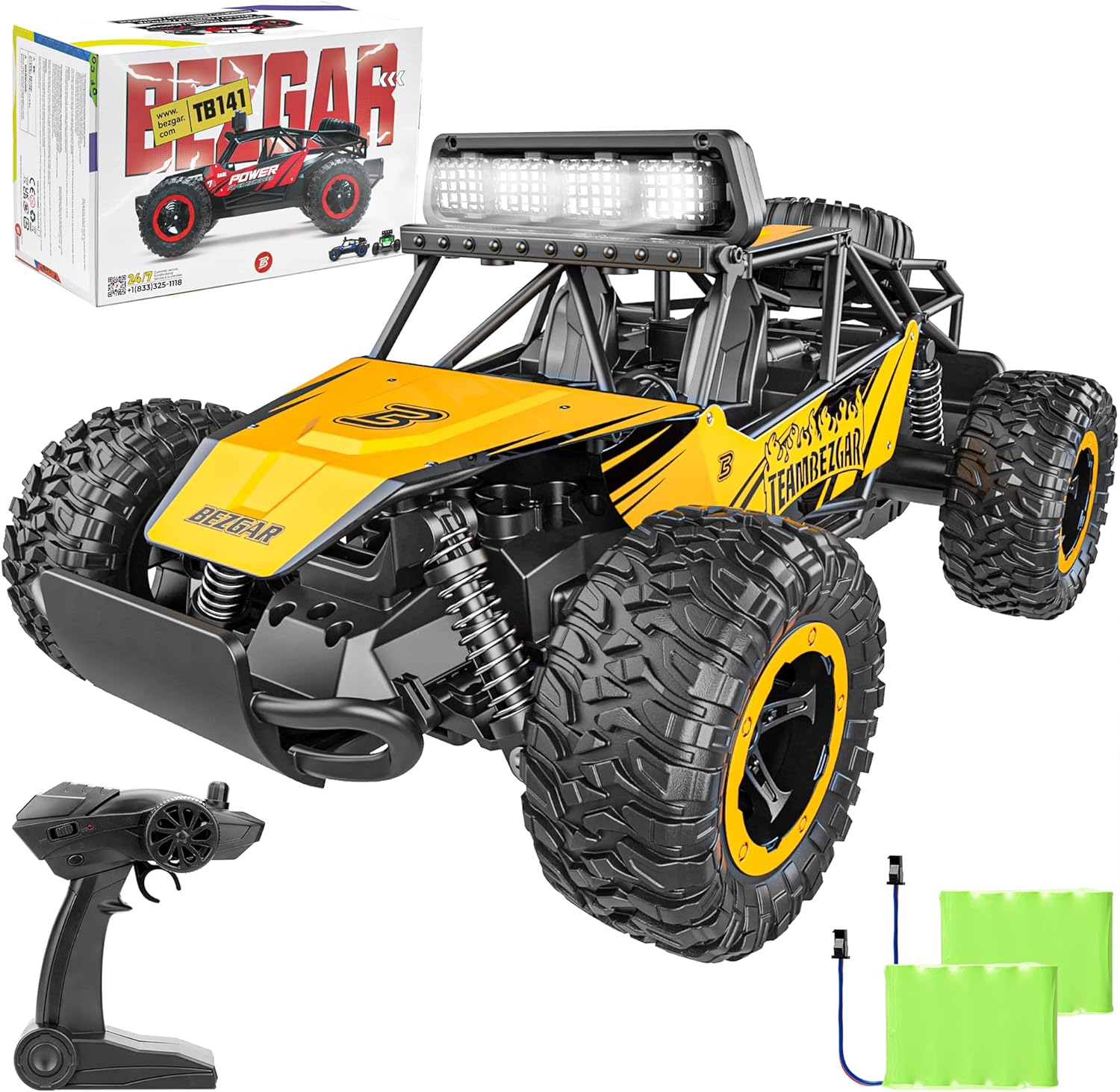Amazon.com: BEZGAR TB141 RC Cars-1:14 Scale Remote Control Car-High ...