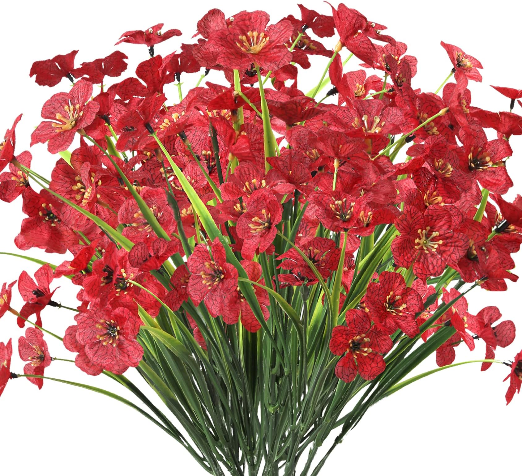 Amazon.com: Ximiloor 21 Bundles Artificial Flowers Outdoor UV Resistant ...