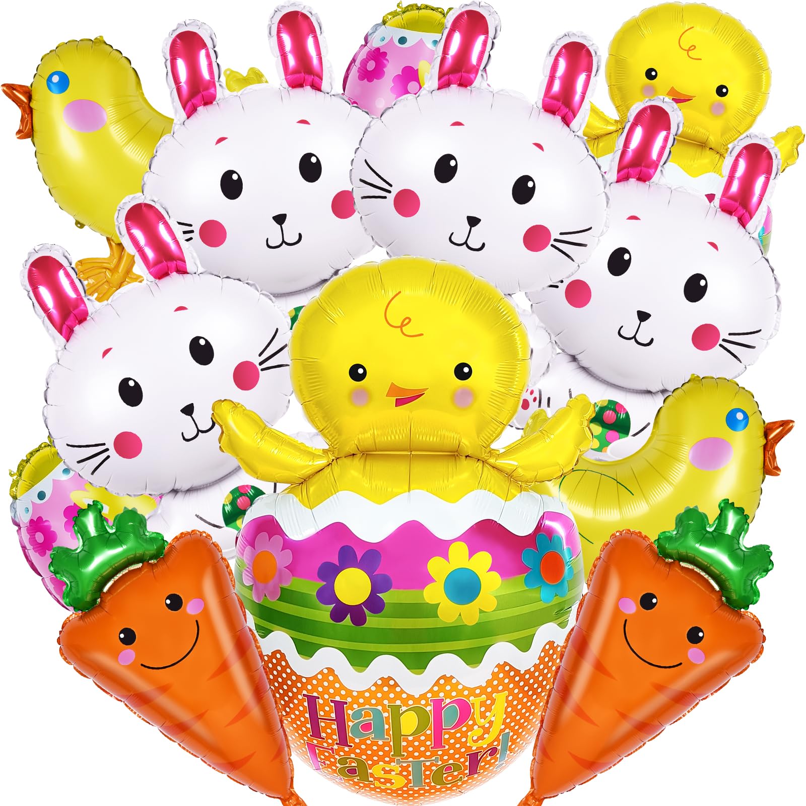 Amazon.com: ASTARON 12pcs Easter Balloons, Foil Balloons Set for Easter ...
