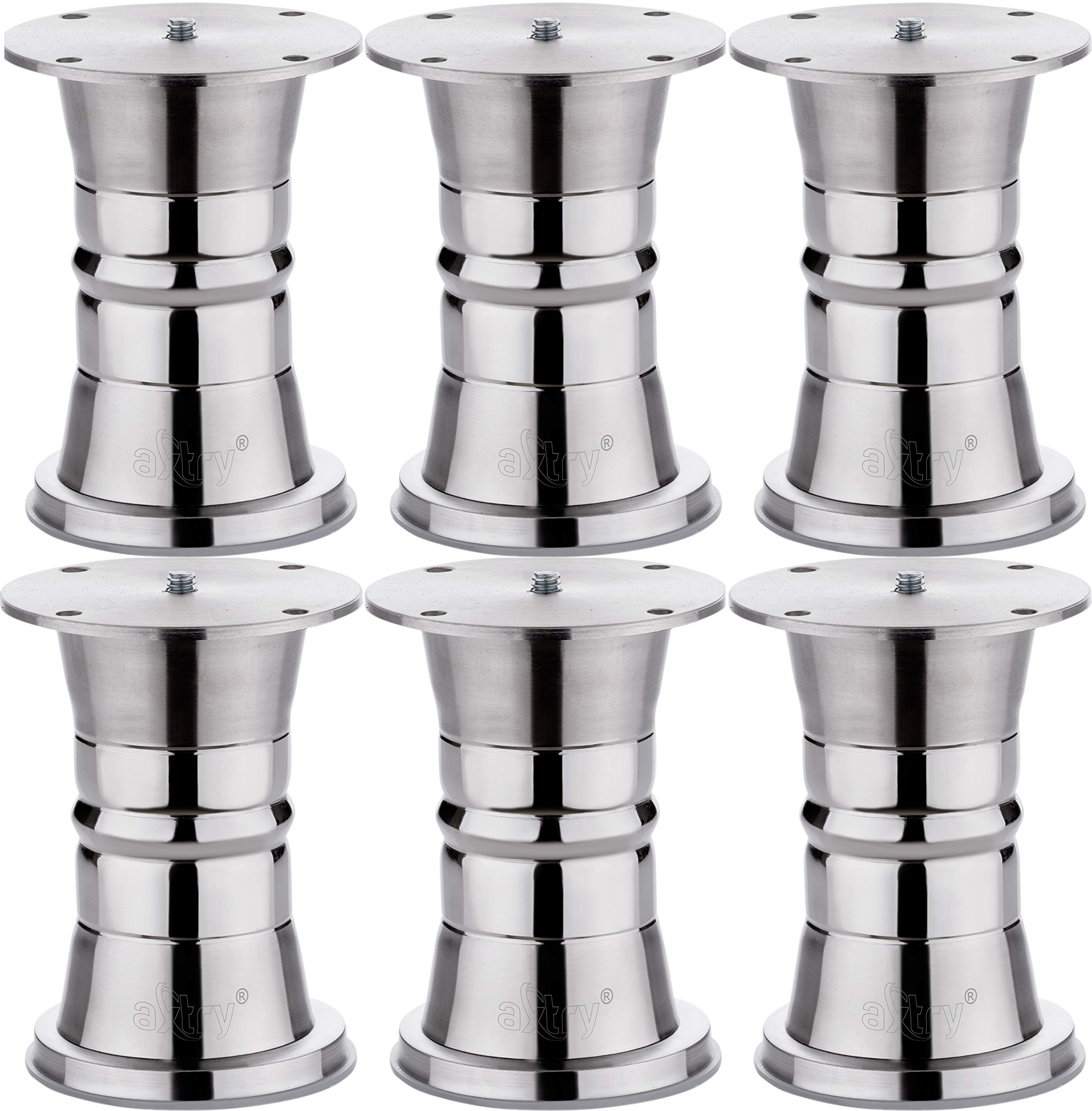 Buy Axtry Stainless Steel Round Silver Sofa Legs/Sofa Support Legs/Sofa ...