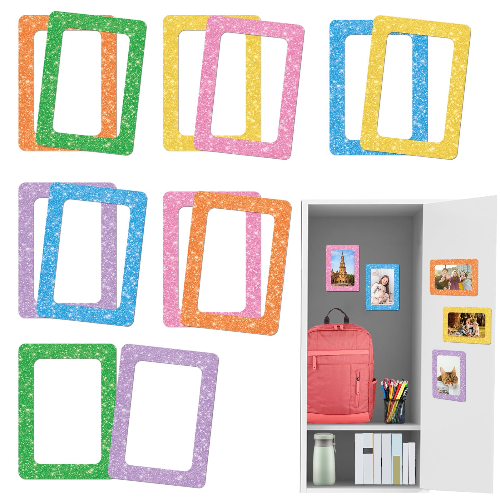 Snapklik.com : ANPHSIN 12Pcs Magnetic Picture Frame For 4x6in Photo ...