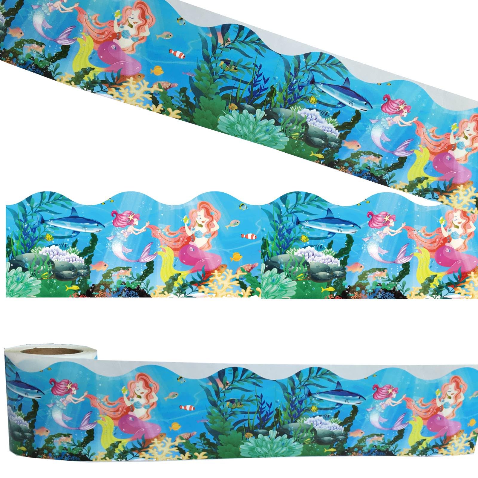 Yinkyle Bulletin Board Borders 52ft Sea Bulletin Board Decorations ...