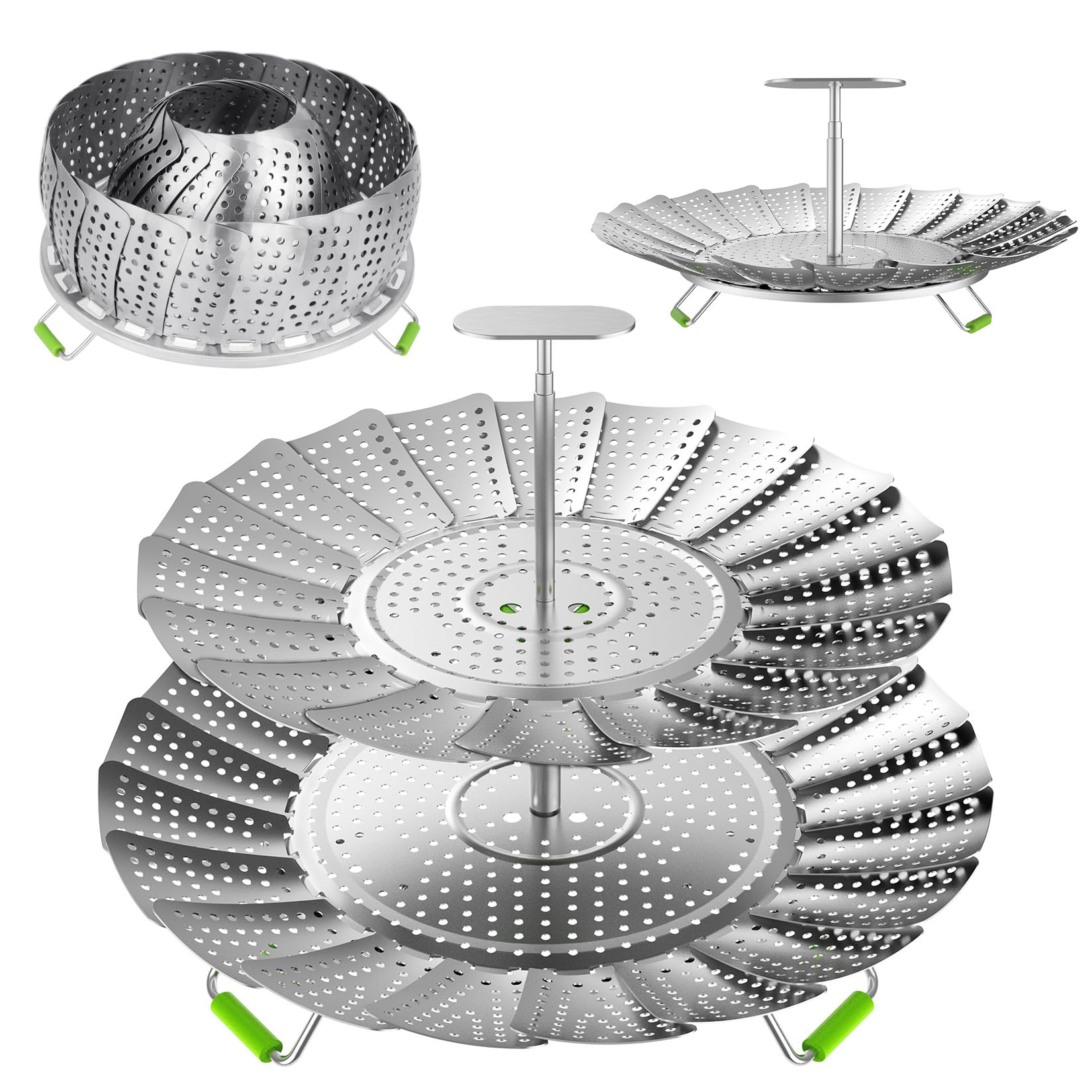 VOGARB Steamer Basket Stainless Steel Vegetable Steamer Basket 2 Layer ...