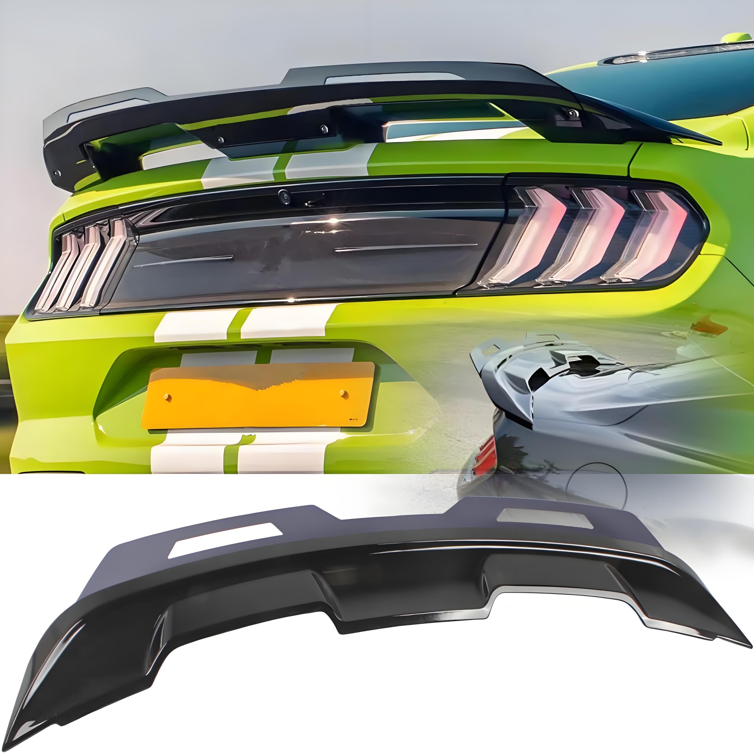 Amazon.com: NEESPOC Rear Wickerbill Spoiler Wing Fit for Ford Mustang ...
