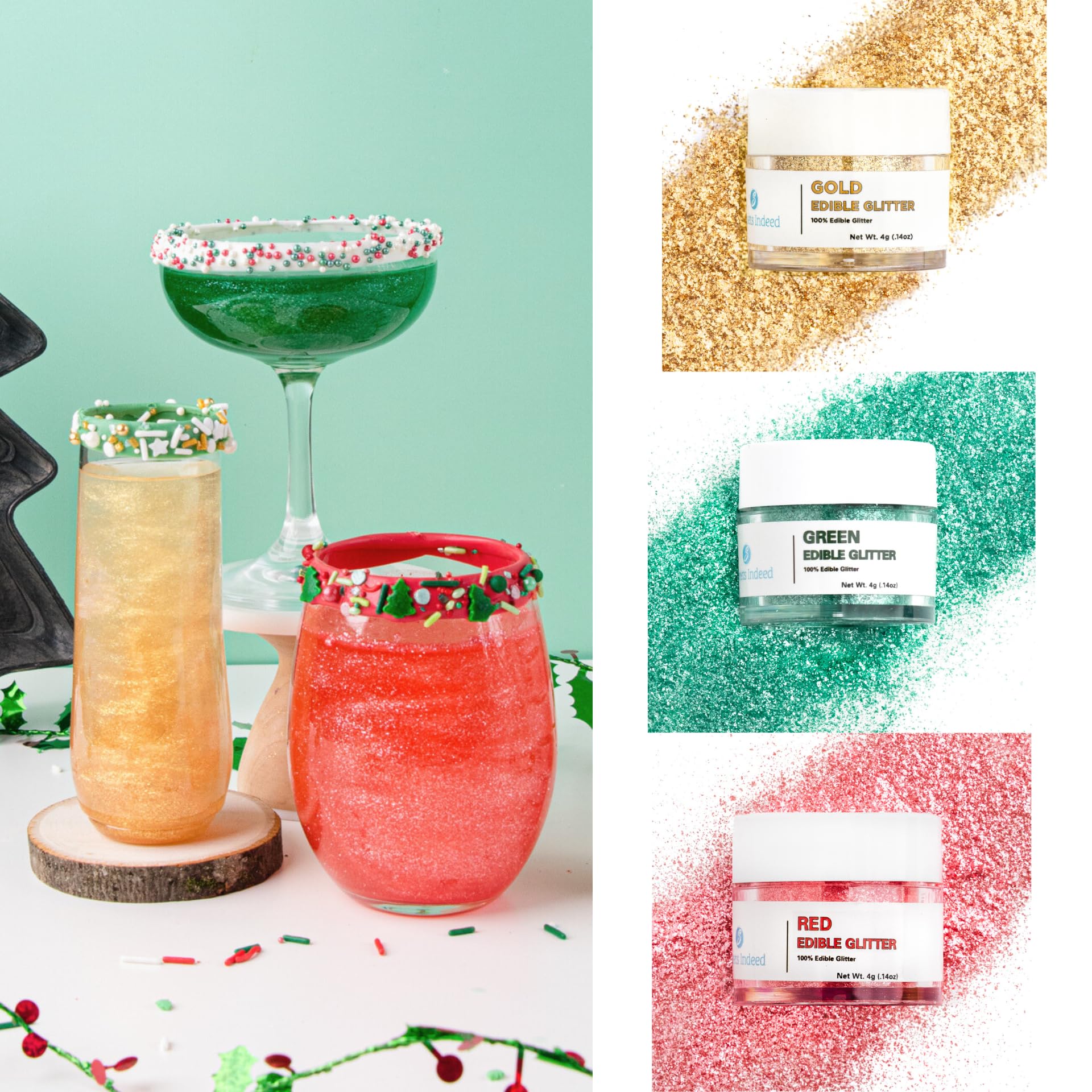 Amazon.com: Sweets Indeed Edible Glitter, Perfect for Drinks, Cocktails ...