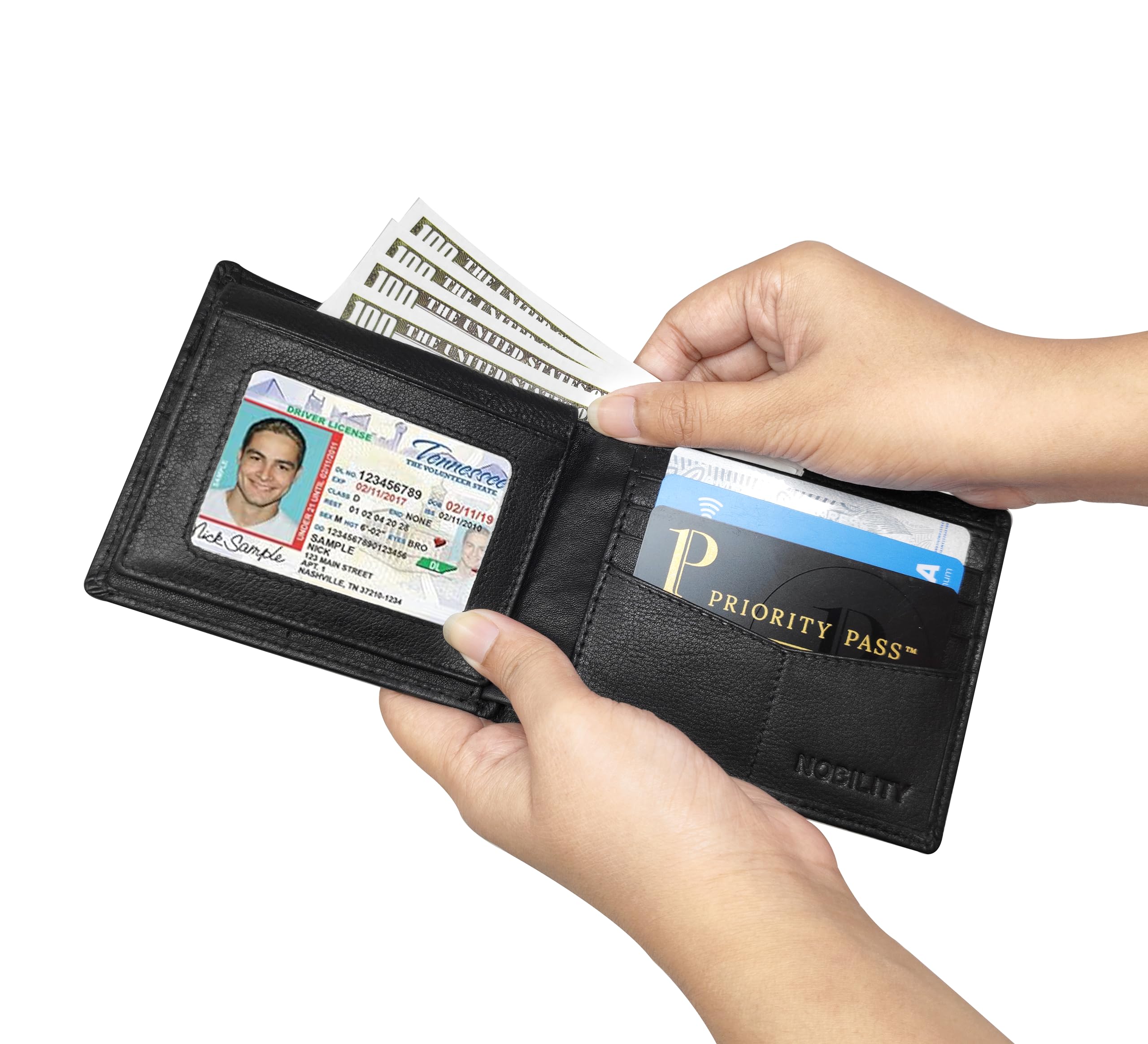 Snapklik.com : NOBILITY Wallet For Men Black Genuine Leather RFID ...