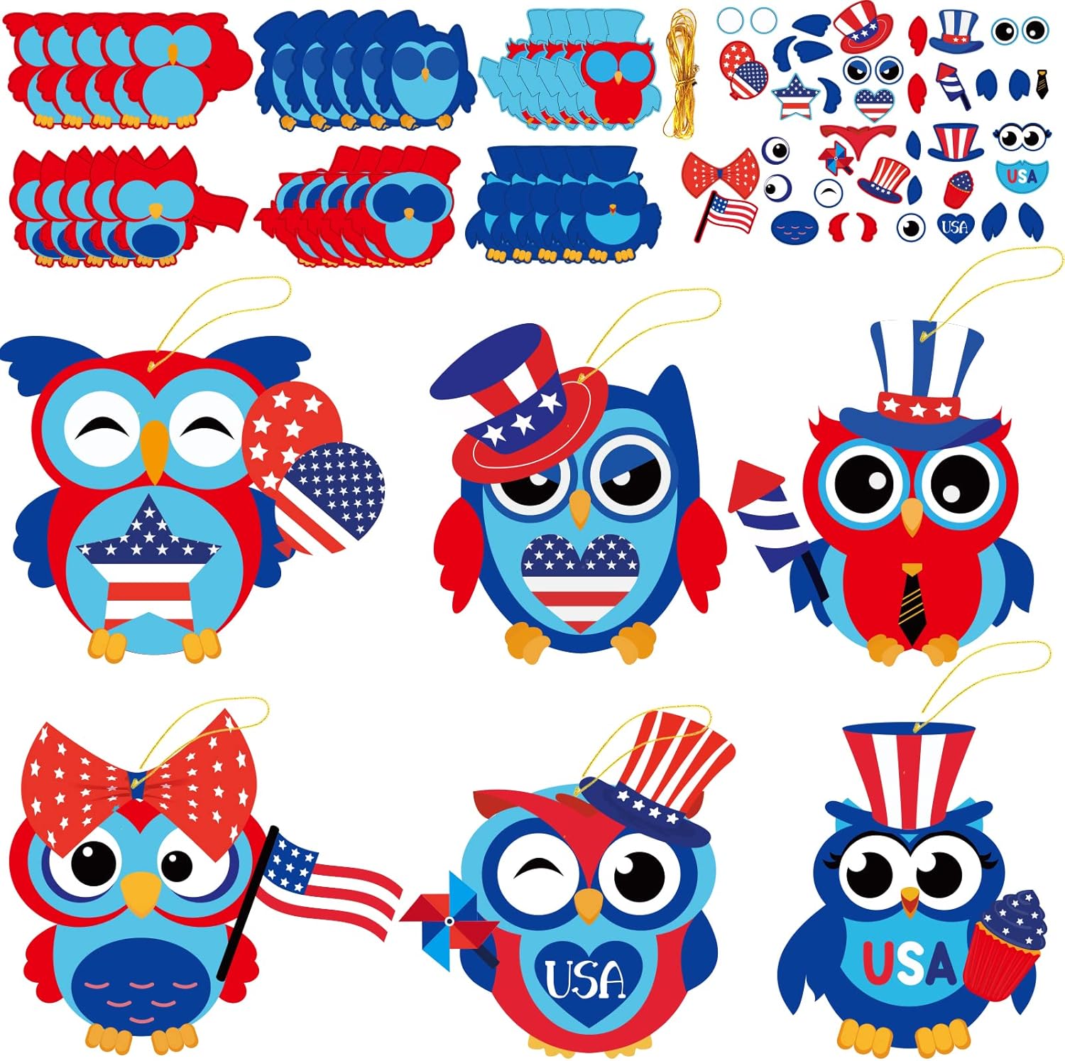 Buy 30 Packs 4th Of July Owl Craft Patriotic Owl Craft For Kids With buy-30-packs-4th-of-july-owl-craft-patriotic-owl-craft-for-kids-with