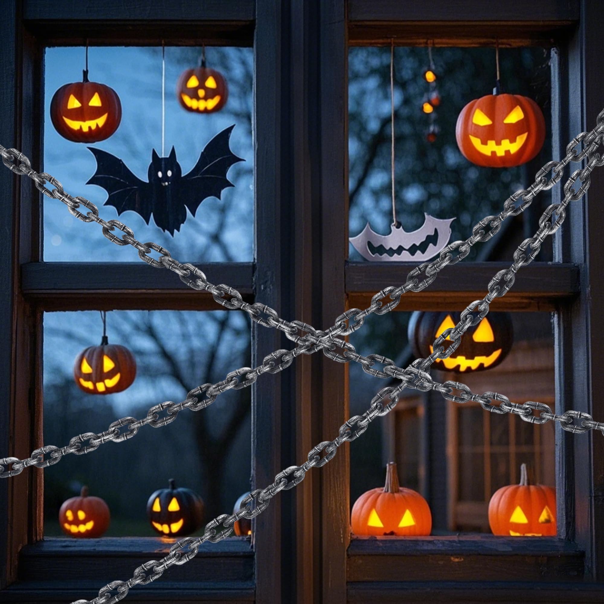 Snapklik.com : 2 Pcs Halloween Plastic Chain, 6 FT Halloween Props Fake ...