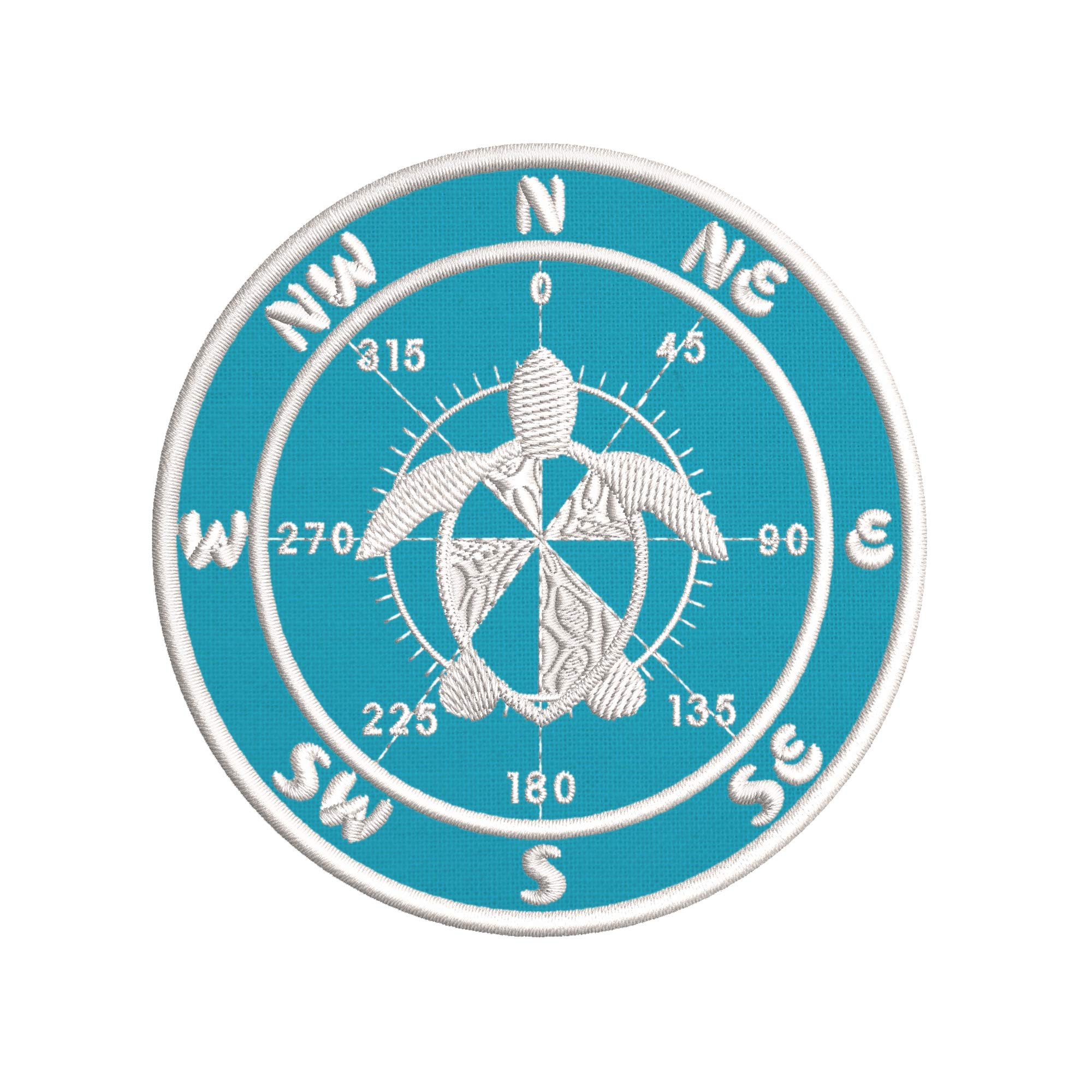 Amazon.com: Compass w/Sea Turtle Embroidered Premium Patch Iron-On or ...