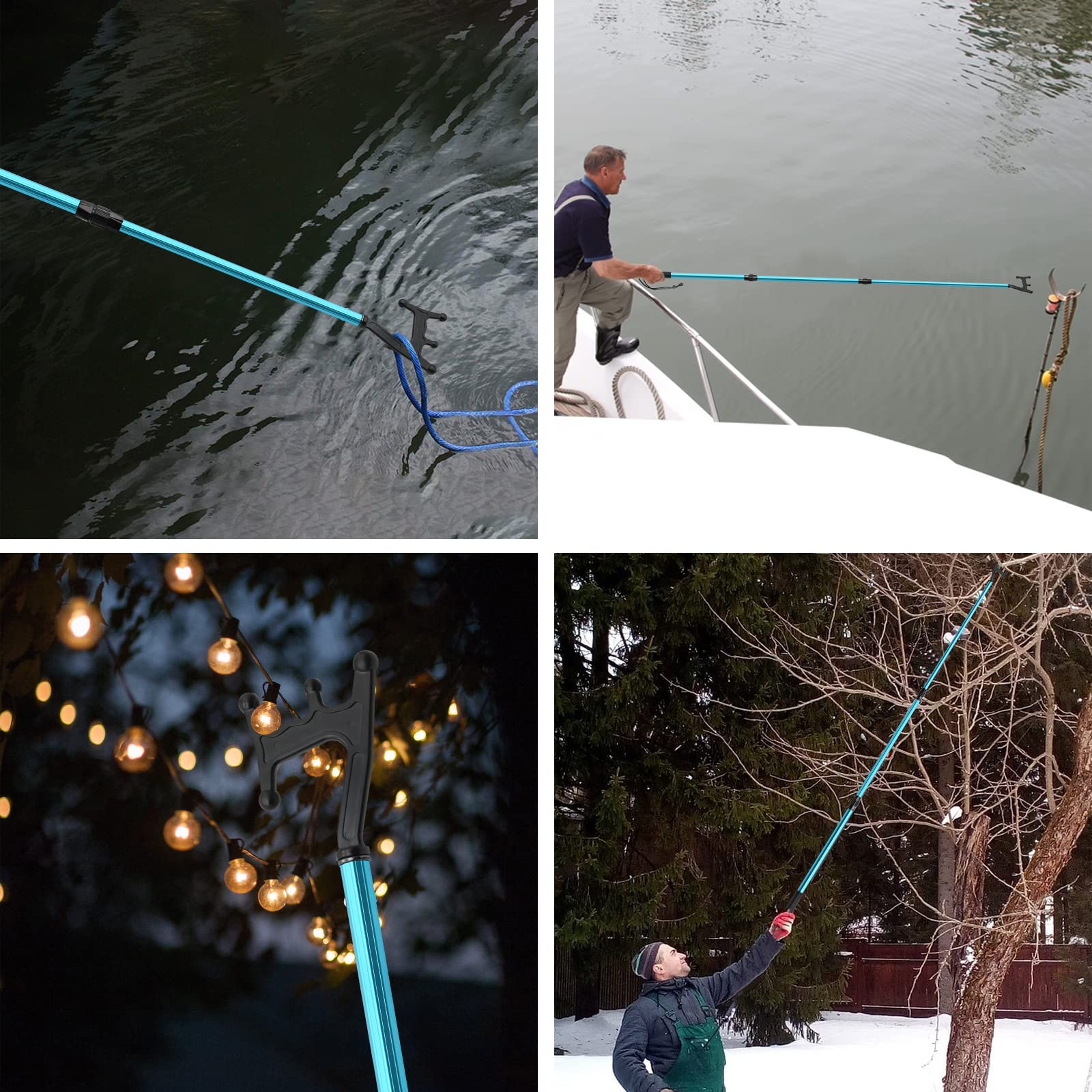 SANLIKE Boat Hooks, Boat Hook Docking with Telescopic Pole,Floating ...