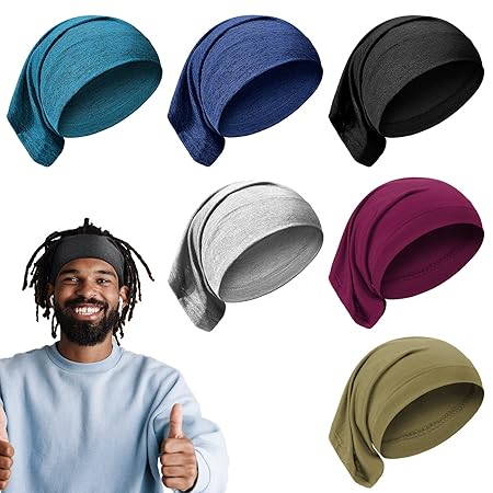Amazon.com : 6 Pieces Unisex Dreadlocks Accessories - Spandex Tube Caps ...