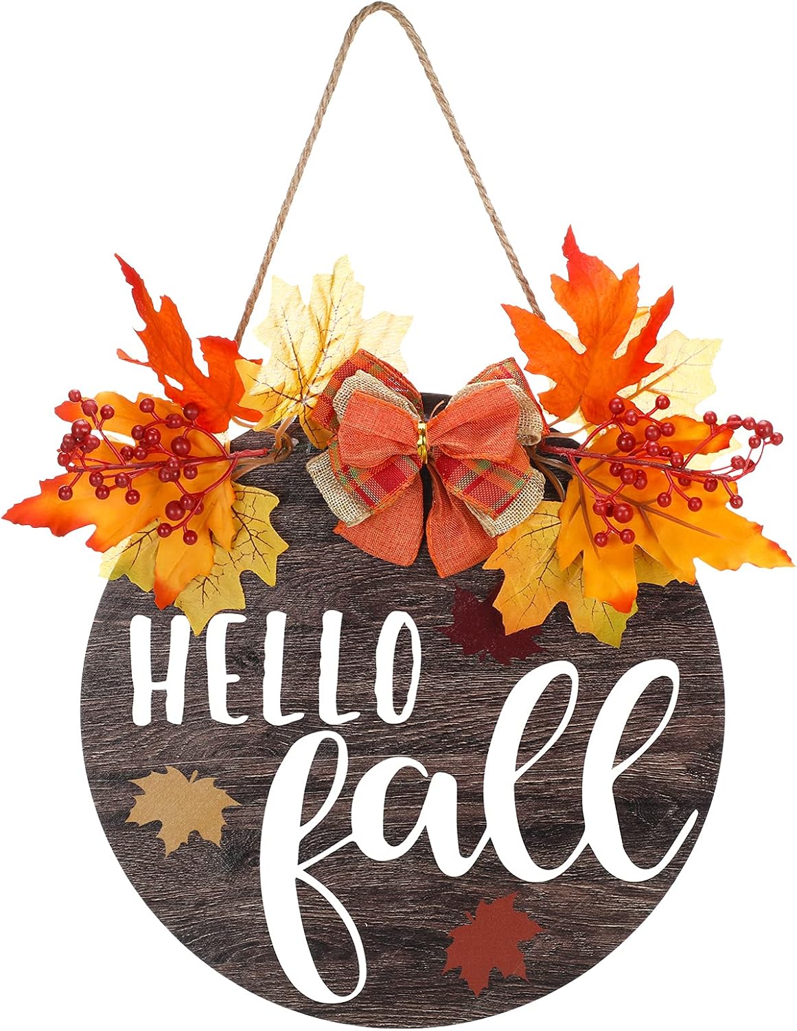 Amazon.com: Jetec Hello Fall Sign, Hello Door Sign, Thanksgiving Hello ...