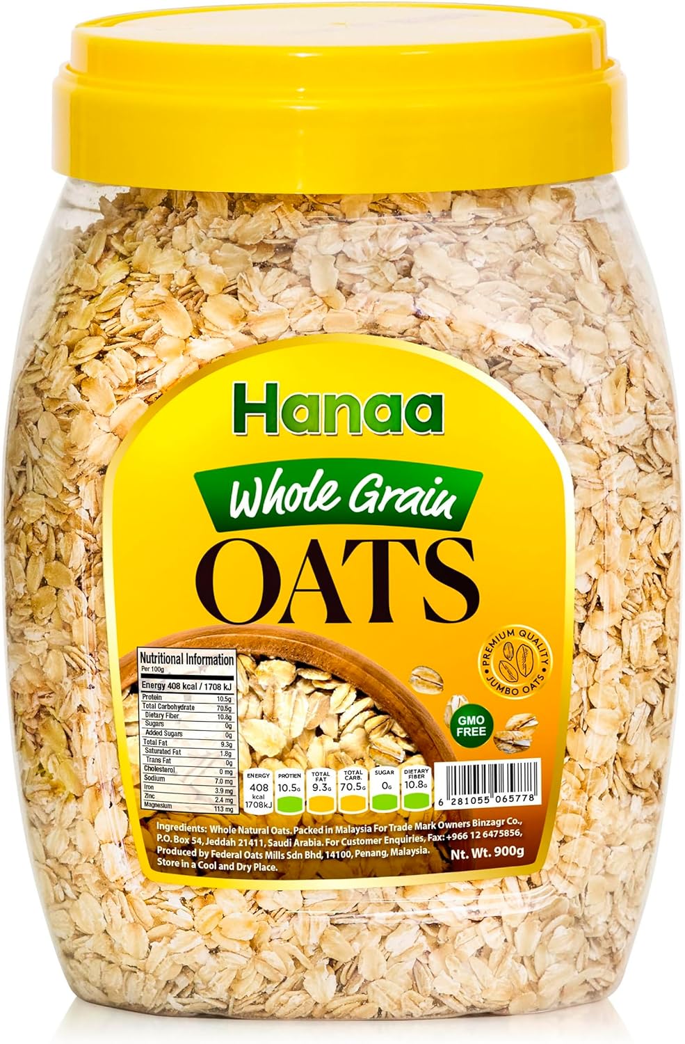 Hanaa Whole Grain Oats, 900 g - Pack of 1 : Buy Online at Best Price in ...