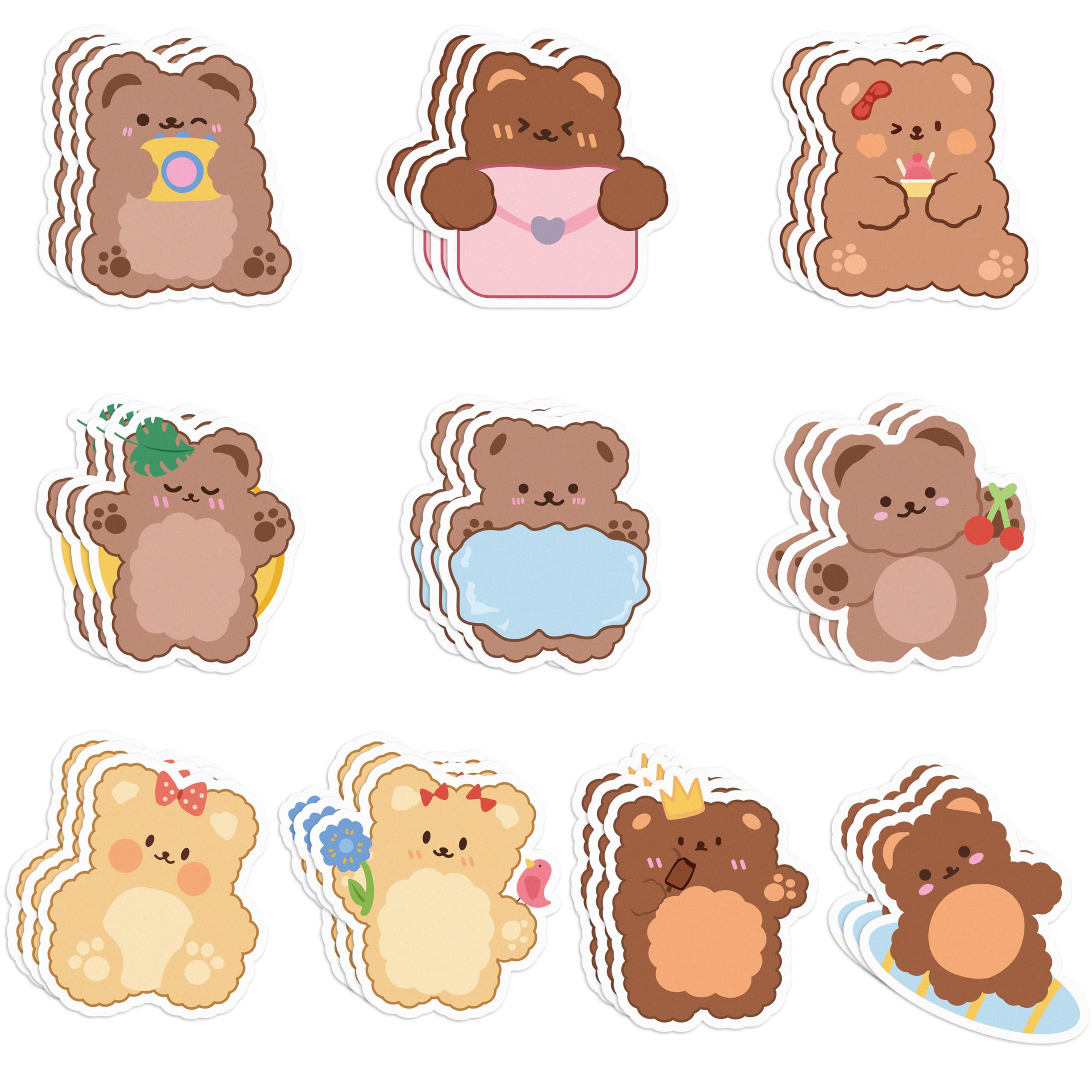 Snapklik.com : 30 Pack Cute Bear Sticky Notes, Total 600 Sheets ...